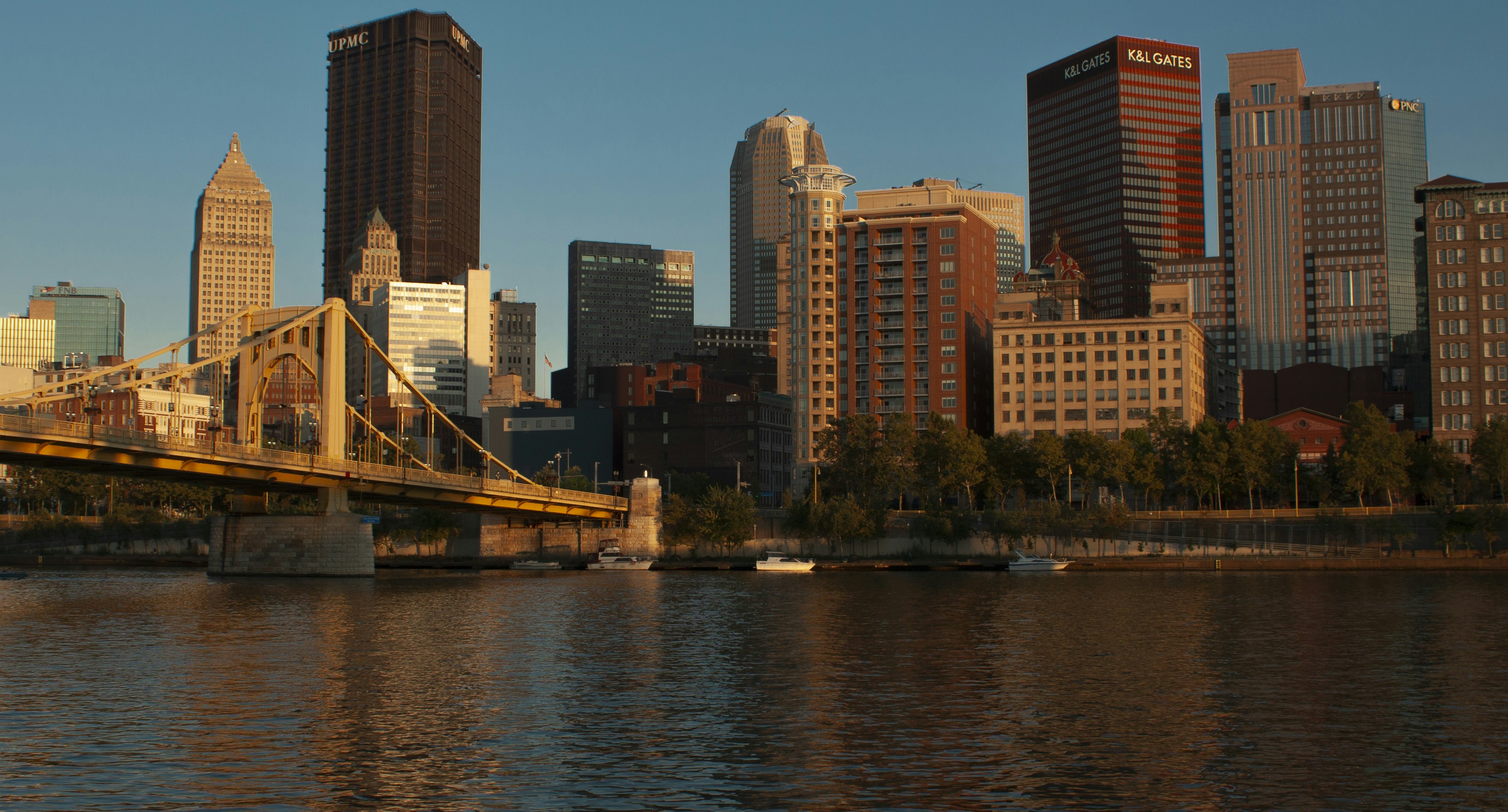 Golden Hour Over the Riverside Skyline