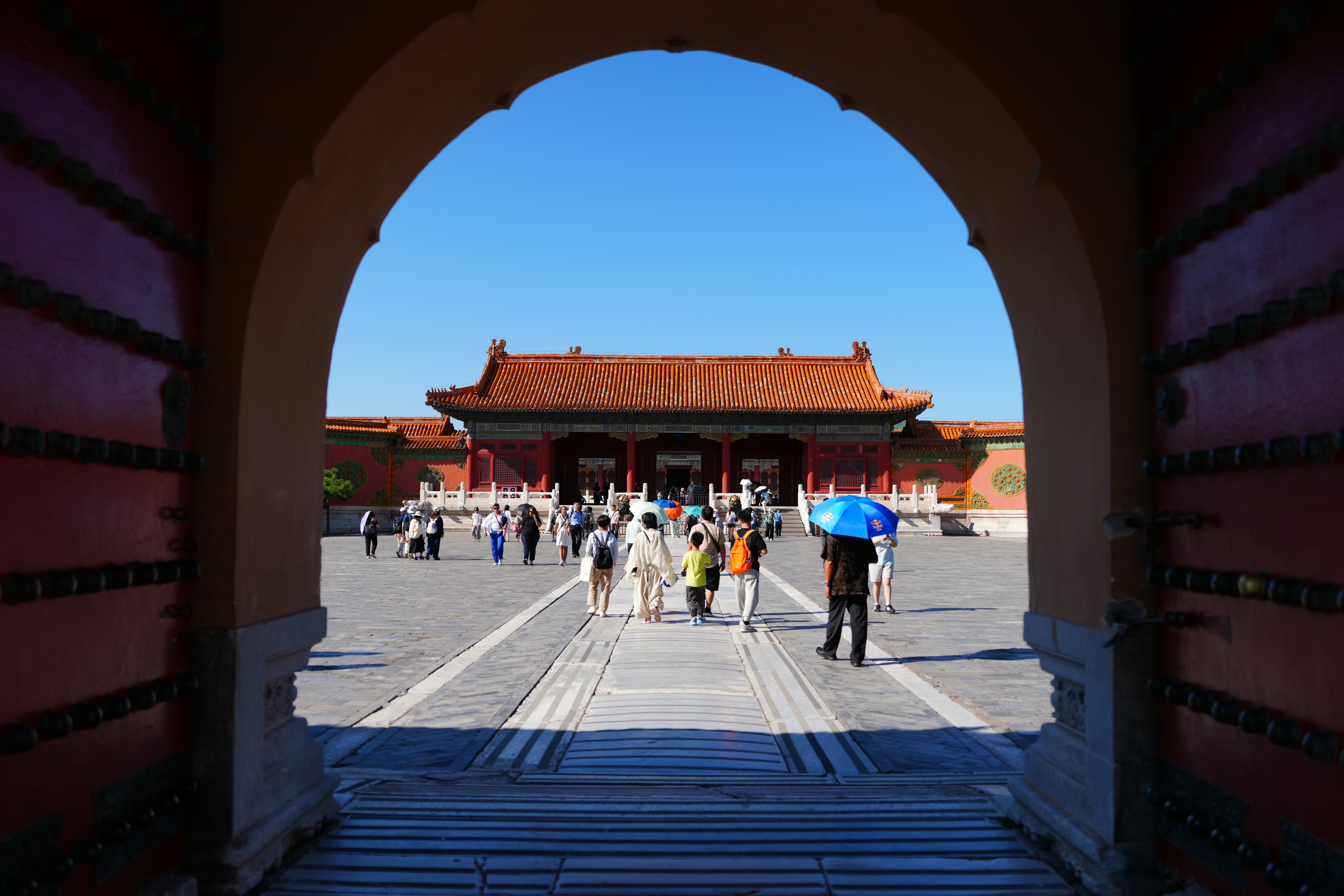 Gate Archway to the Forbidden City: Courtyard Perspective