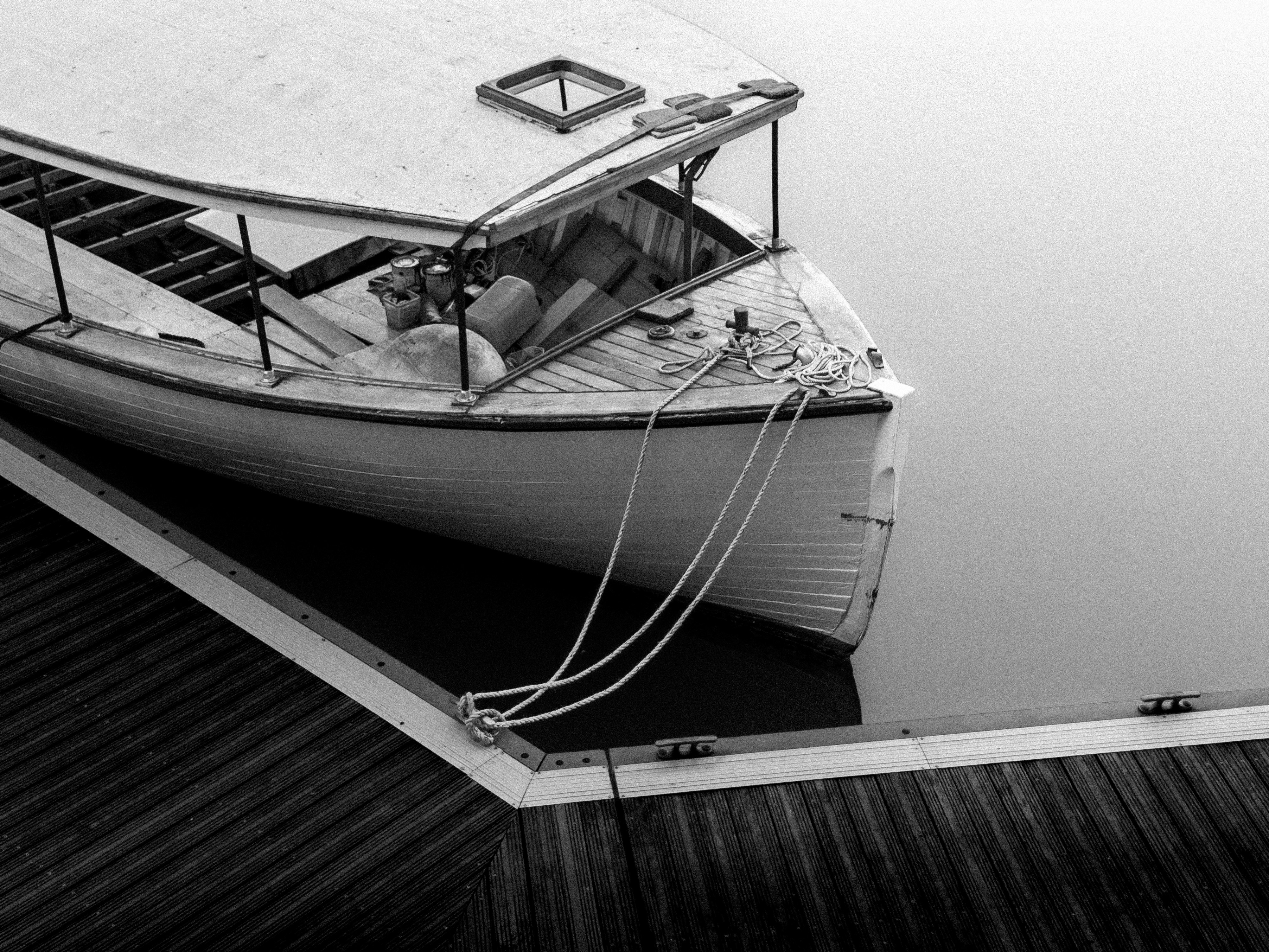 Docked Silence: A Boat at the Quiet Edge