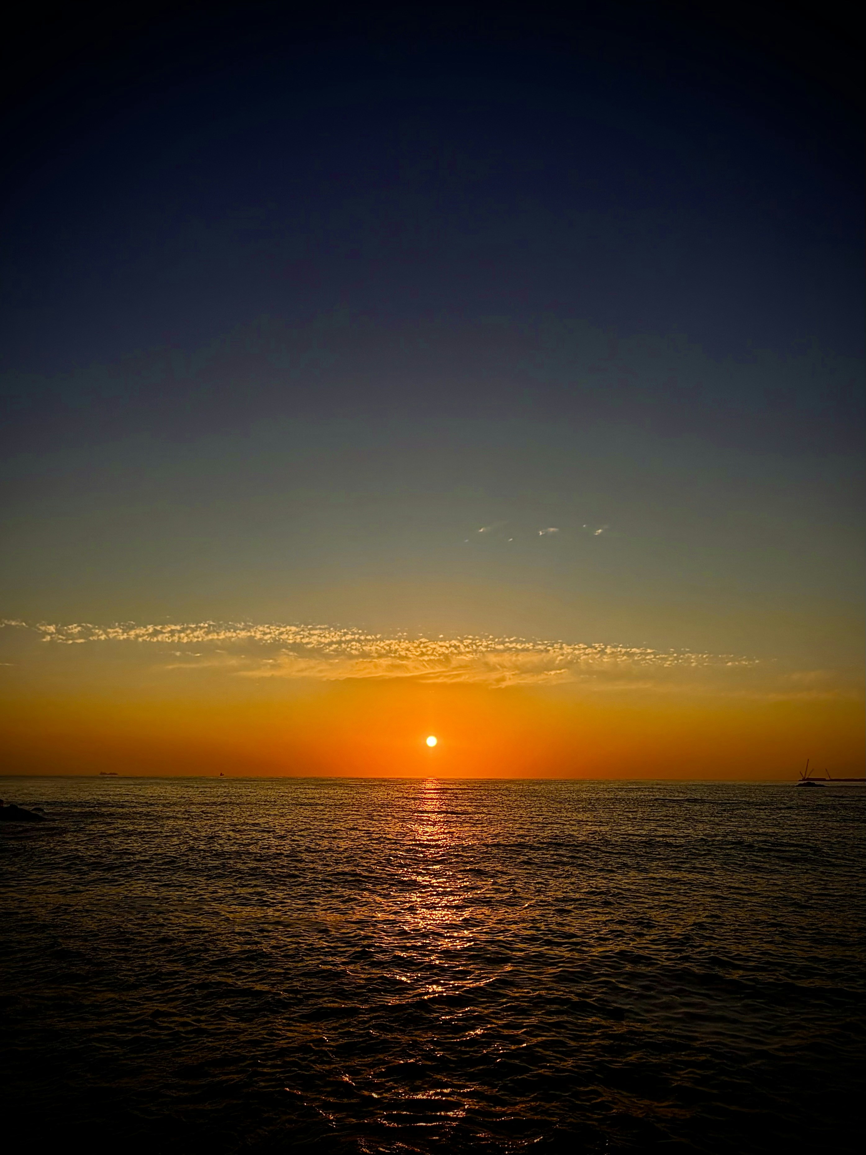 Sunset on the Silent Sea: A Horizon in Fire