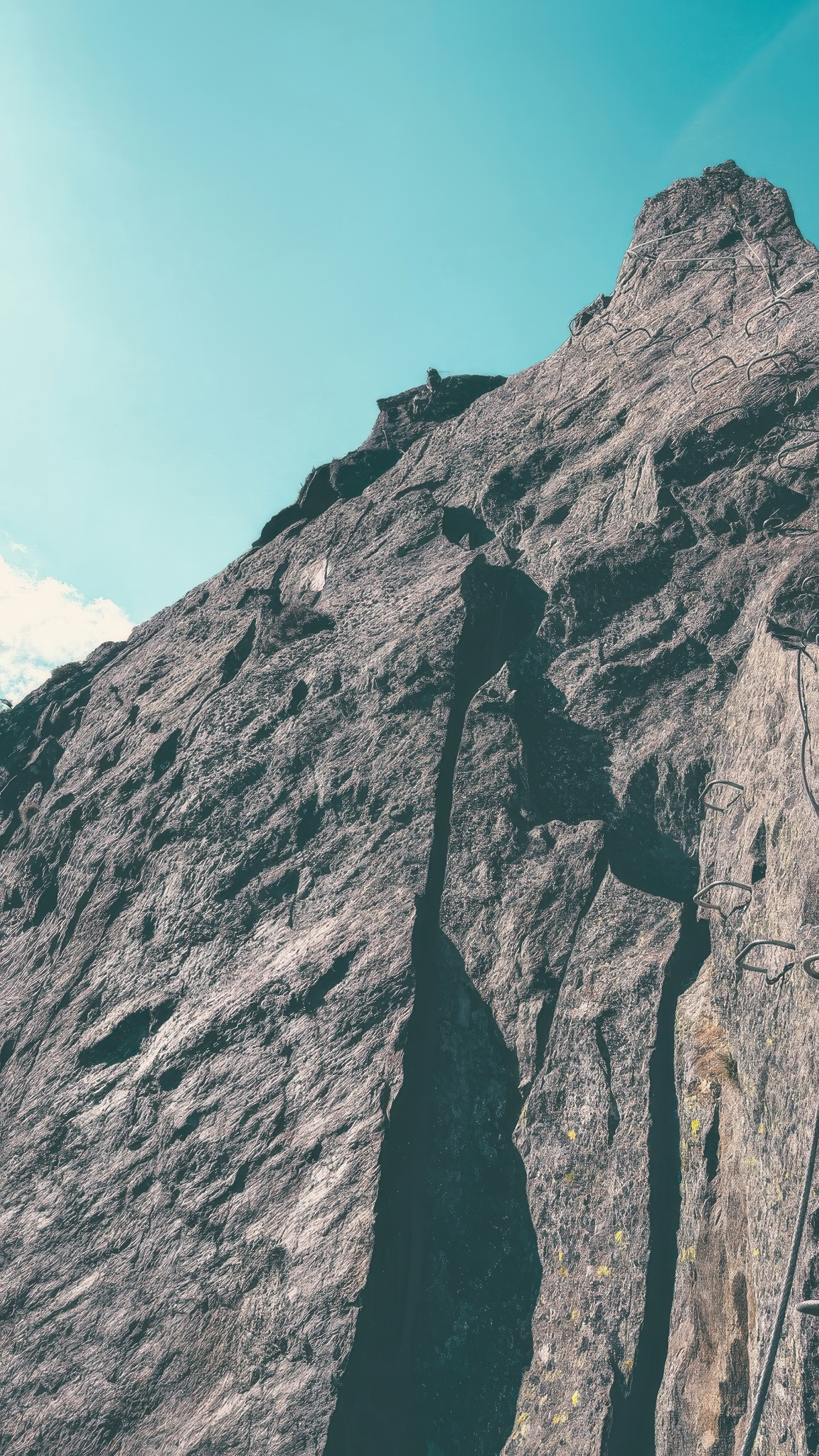 Ridge of Granite under a Cerulean Sky
