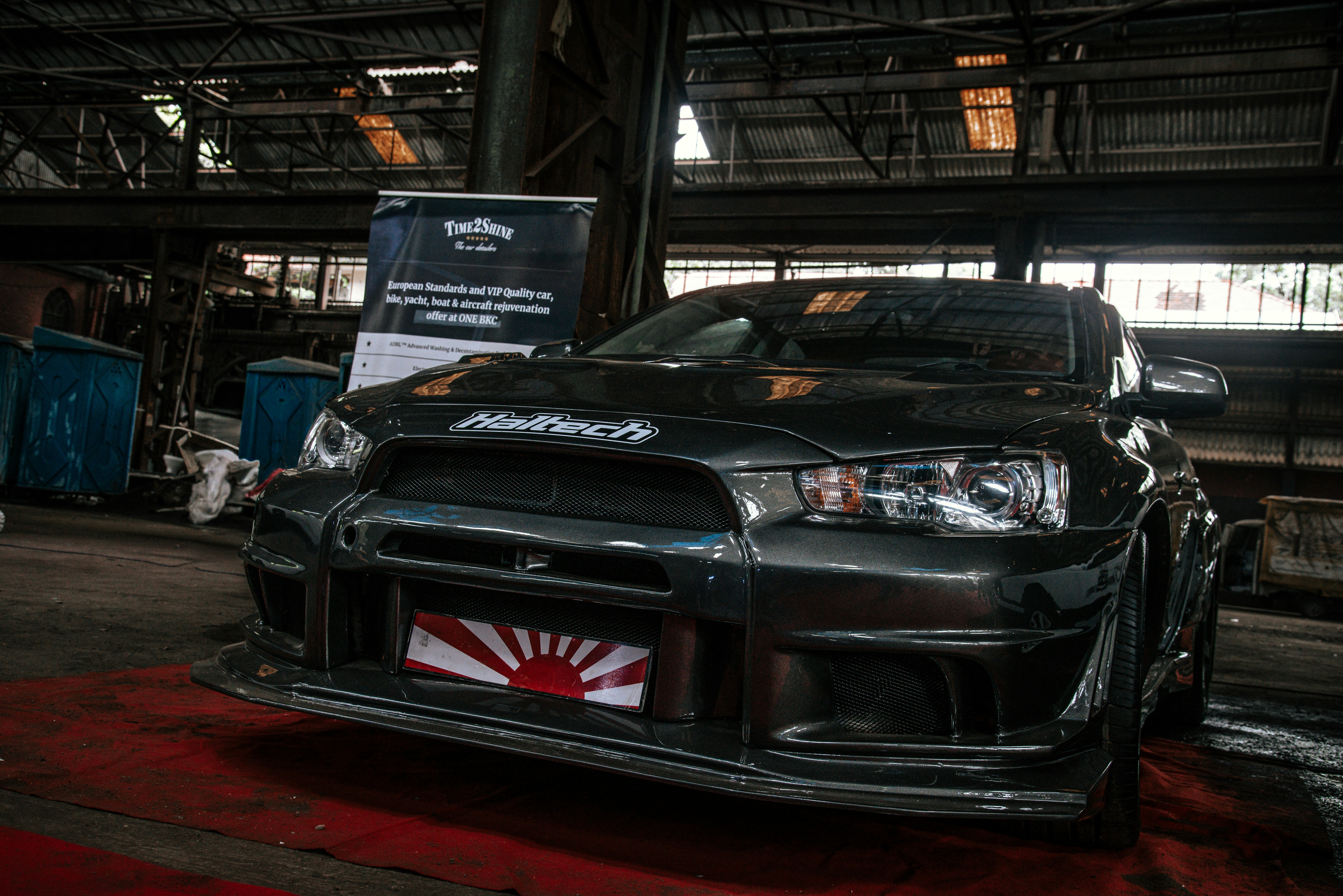 Grit and Gloss: Modified Subaru Stance in a Dim Industrial Dream