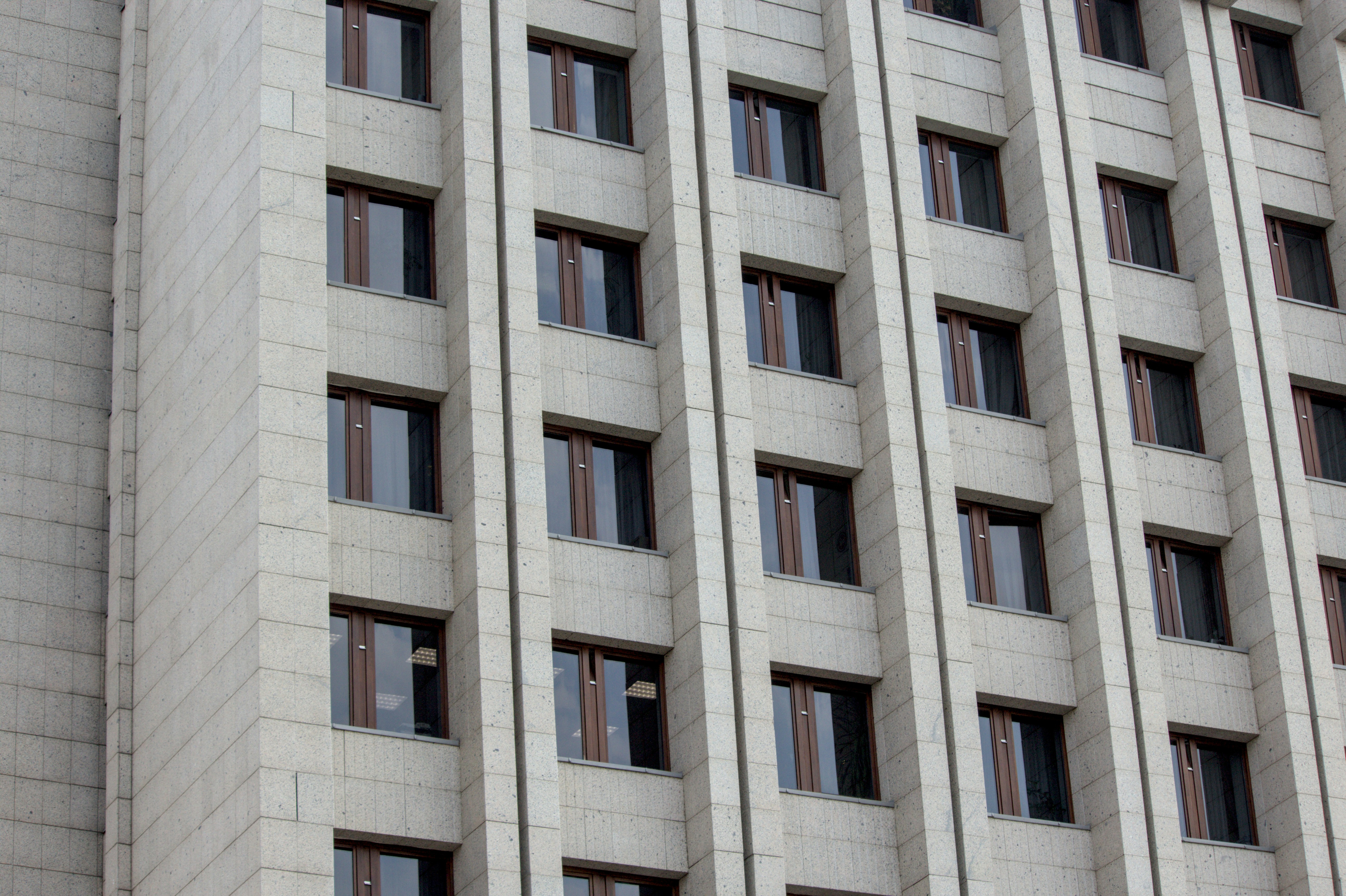Facade Grid: Repeating Windows and Shaded Crease Lines