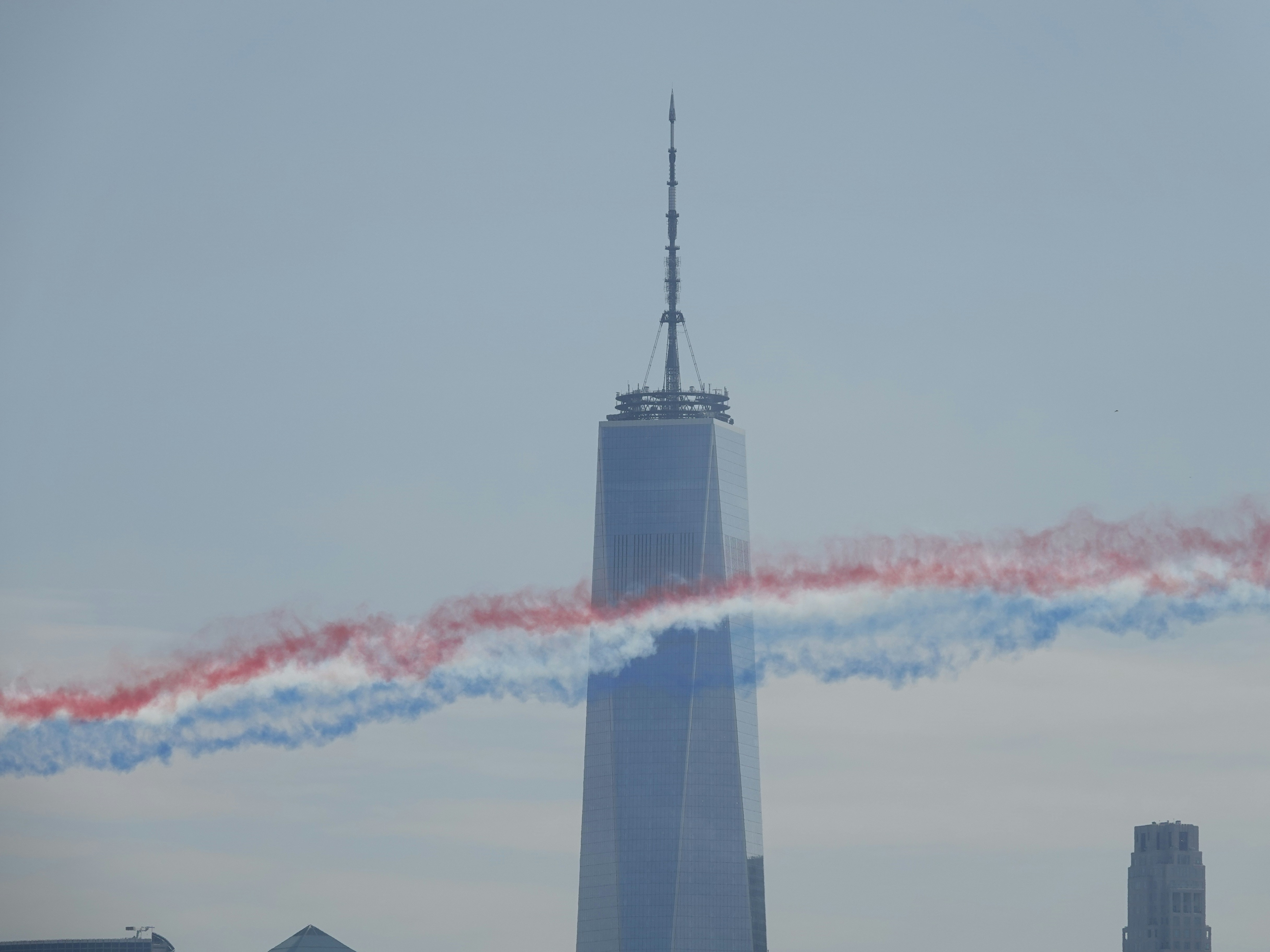 Skyline Sketched: Red, White, and Steel Over NYC