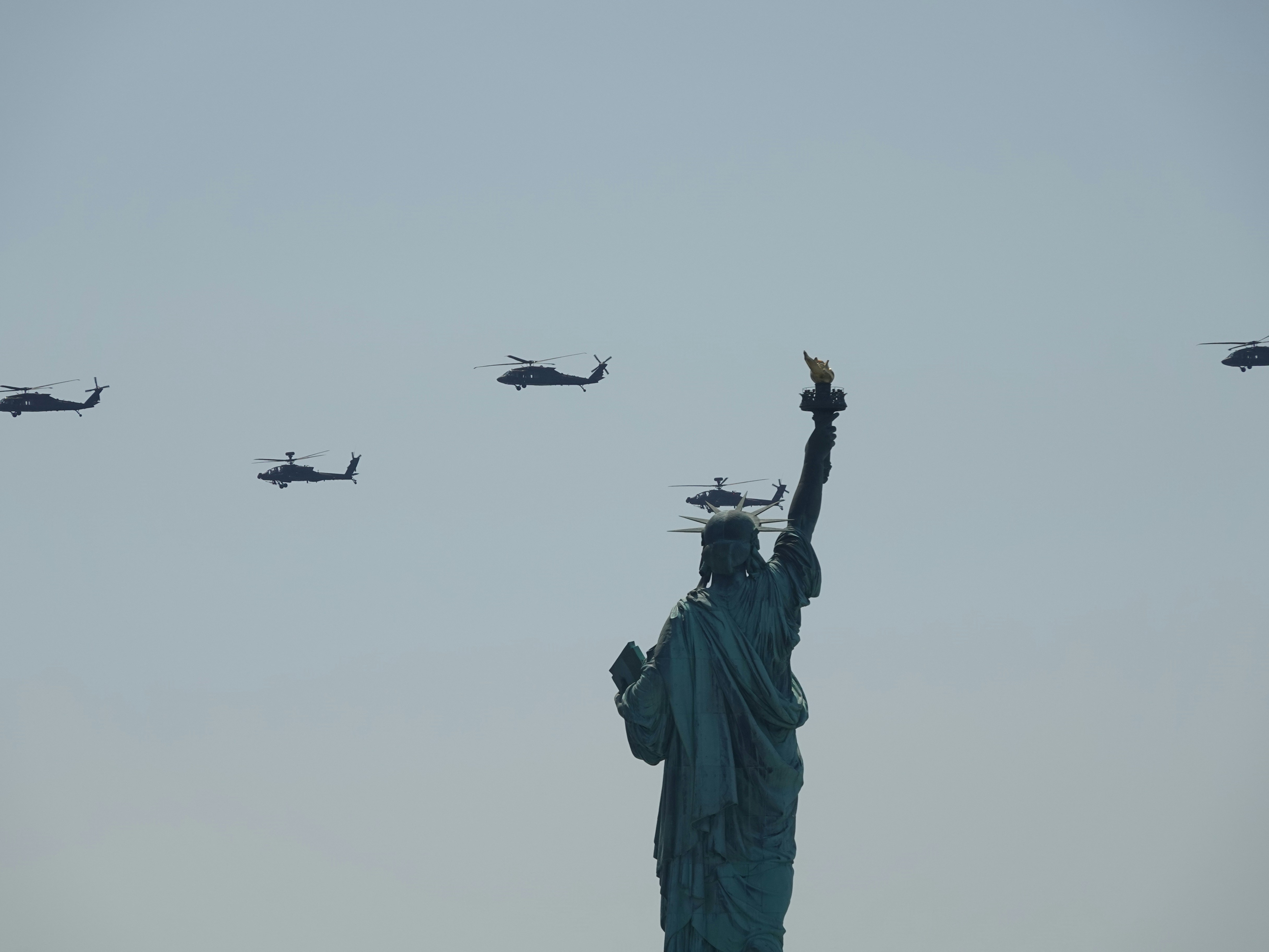 Liberty in the Sky: Heliborne Vigil Over the Statue