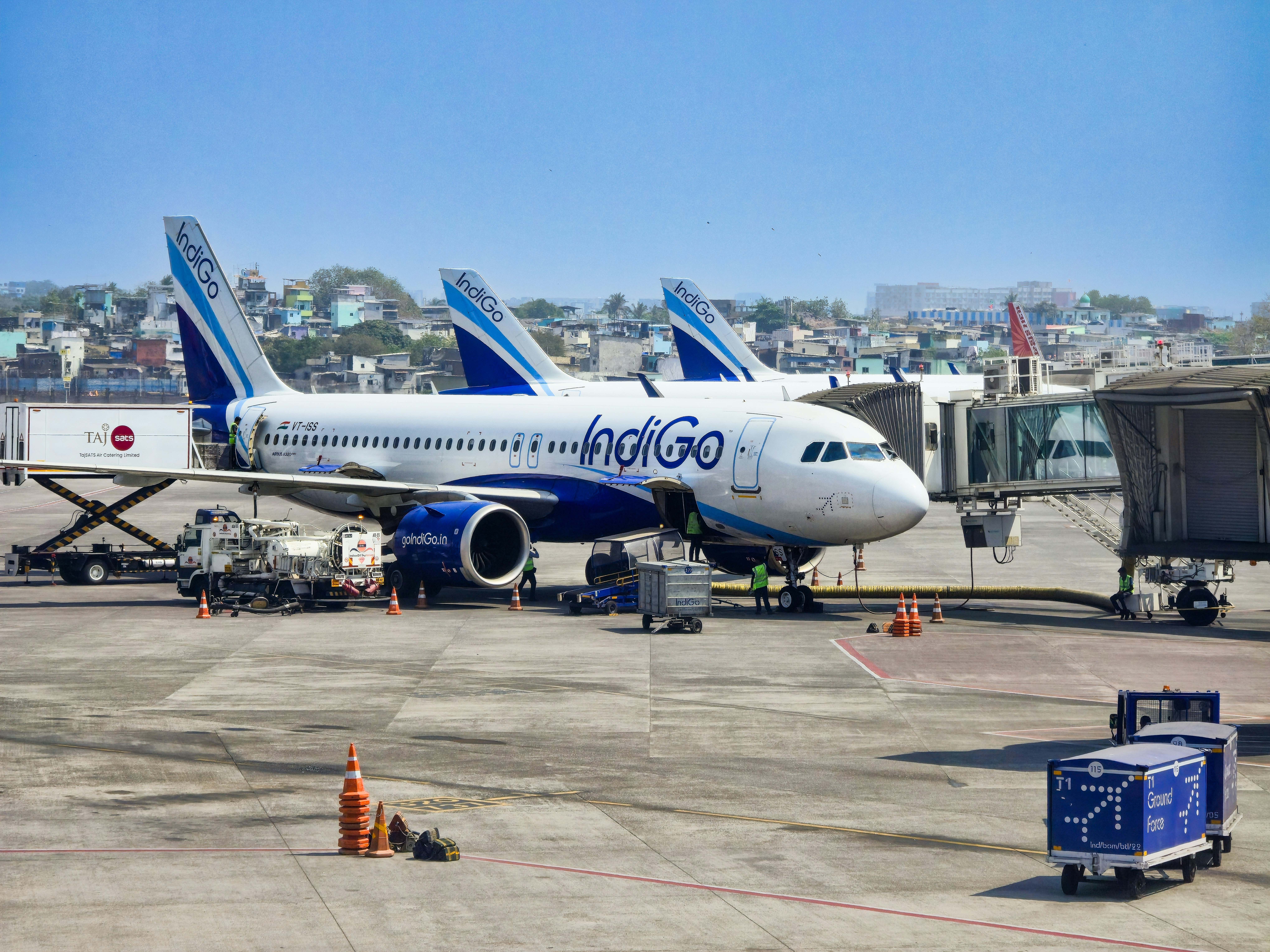 Indigo Wings at Gate: IndiGo Jet Anchored to the Terminal