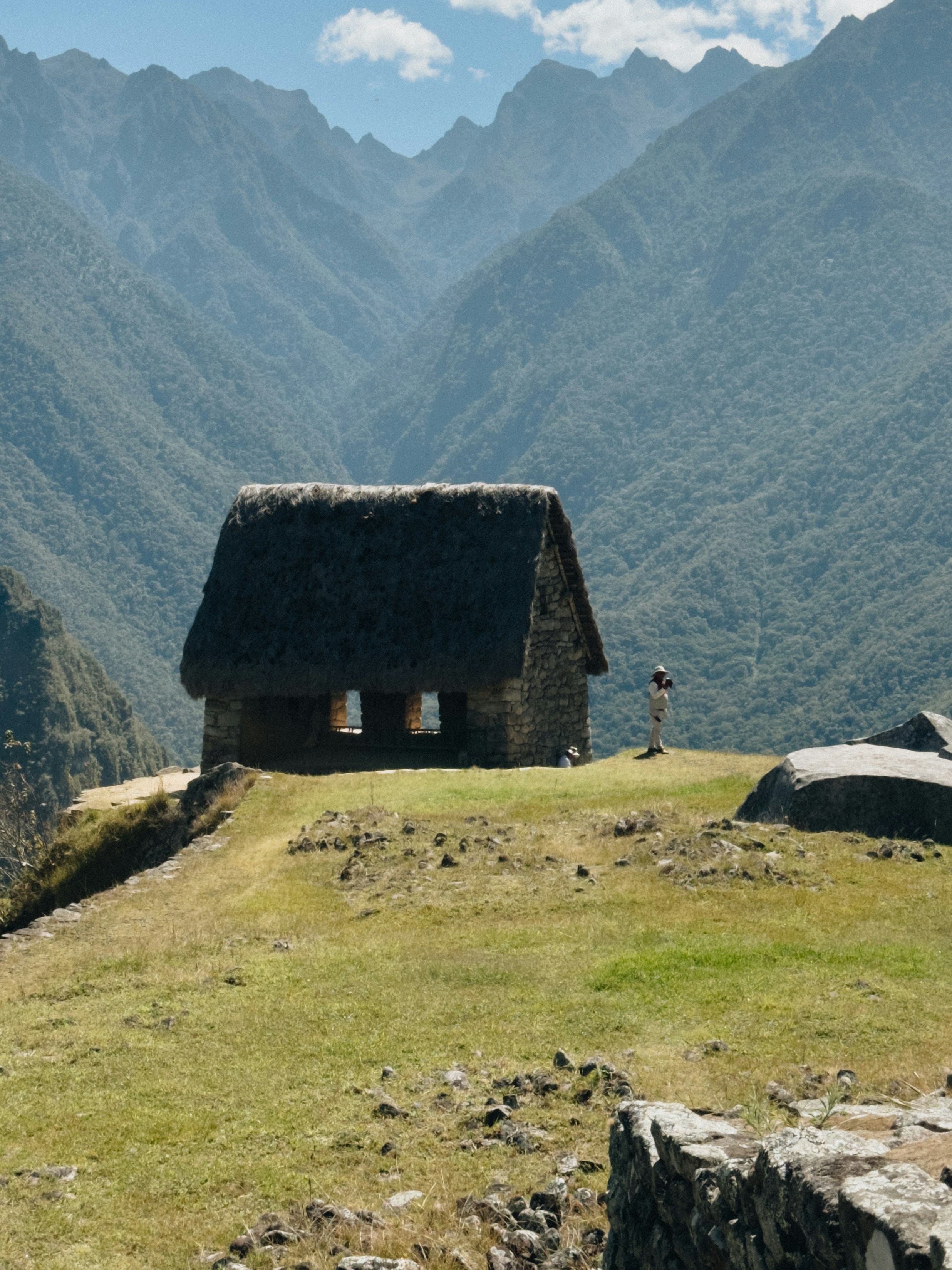 Highland Refuge: Stone Hut at the Edge of the Andes