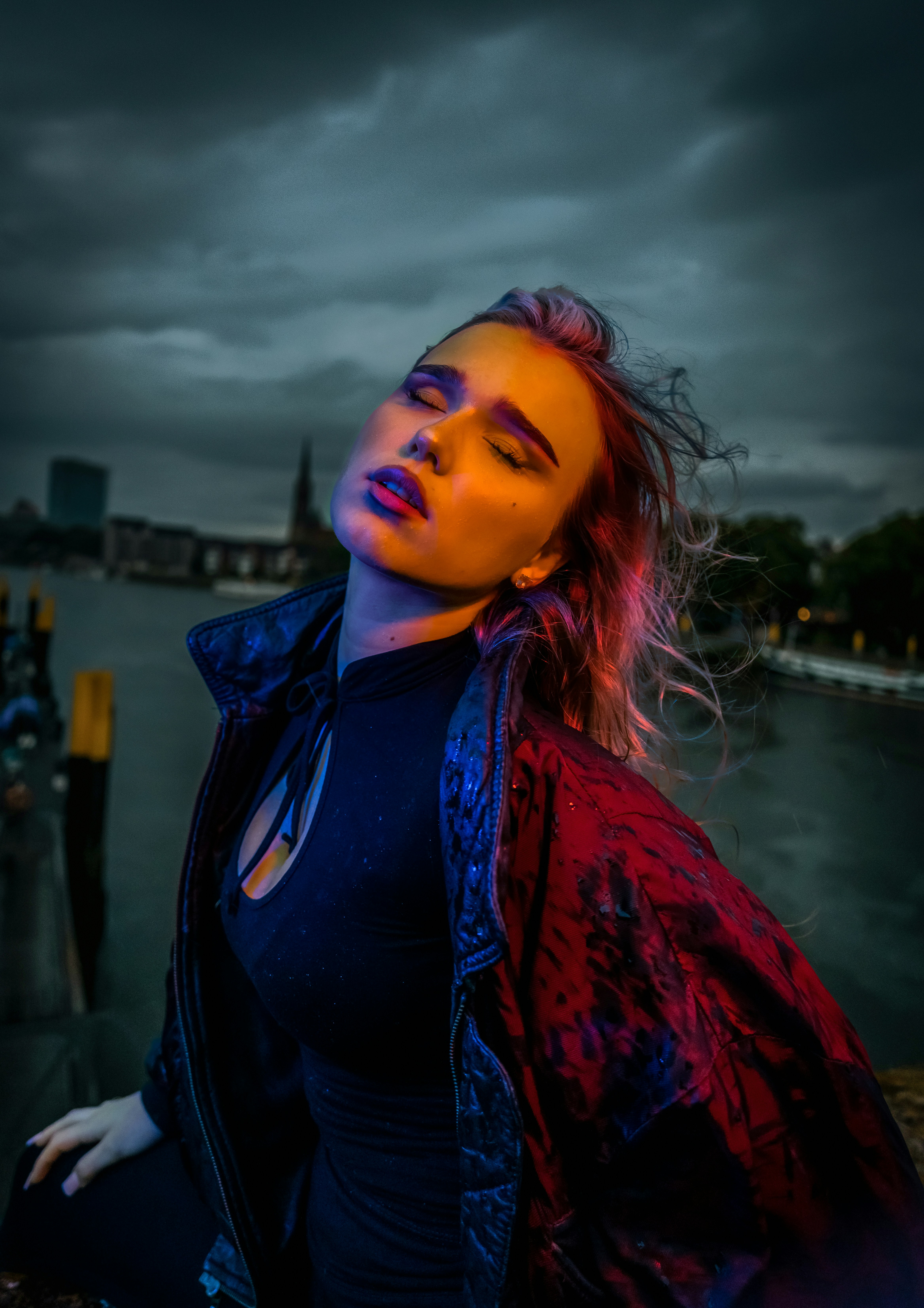 Stormlit Portrait on the Waterfront