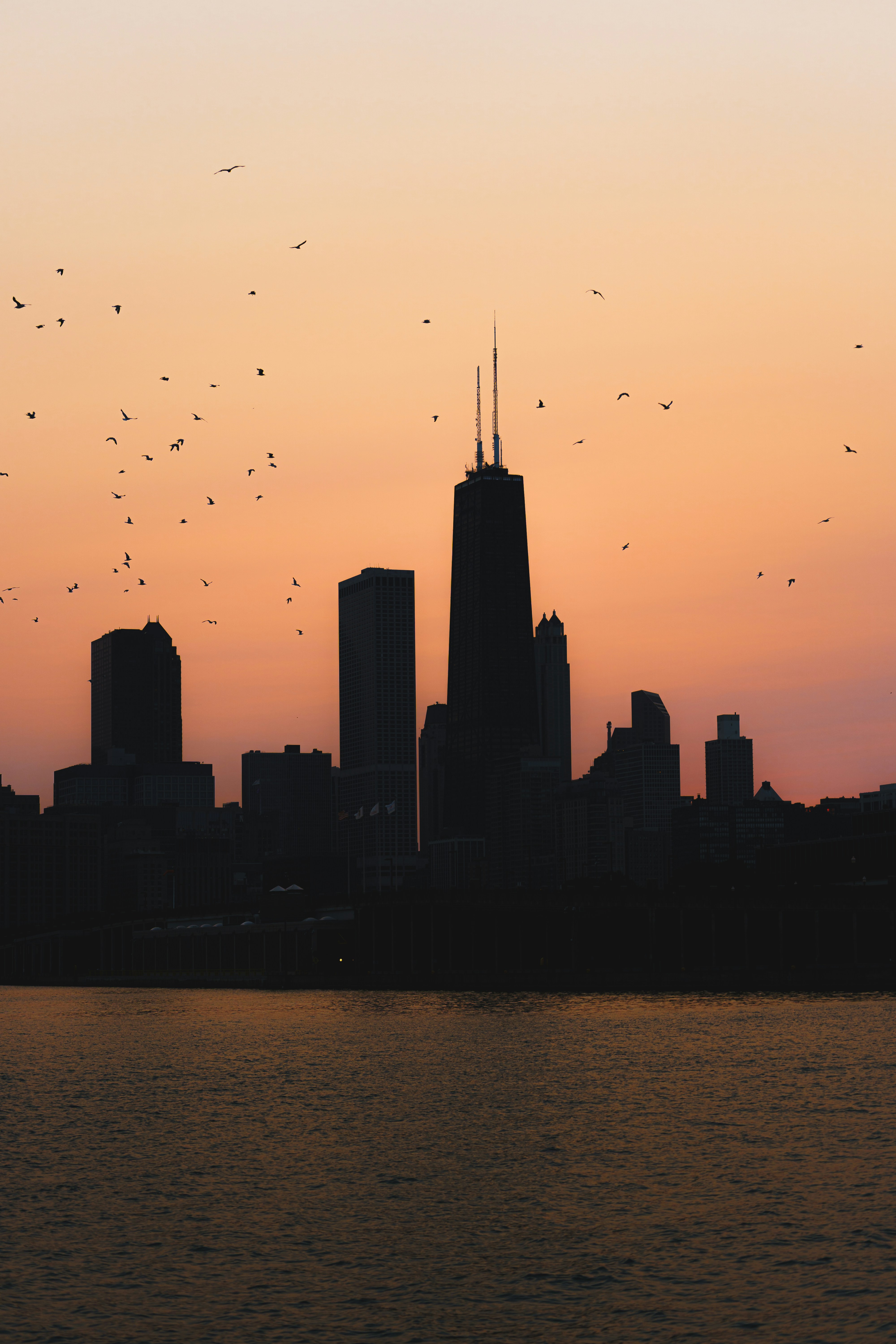 Silhouette at Dusk: A City Crowned by the Spires