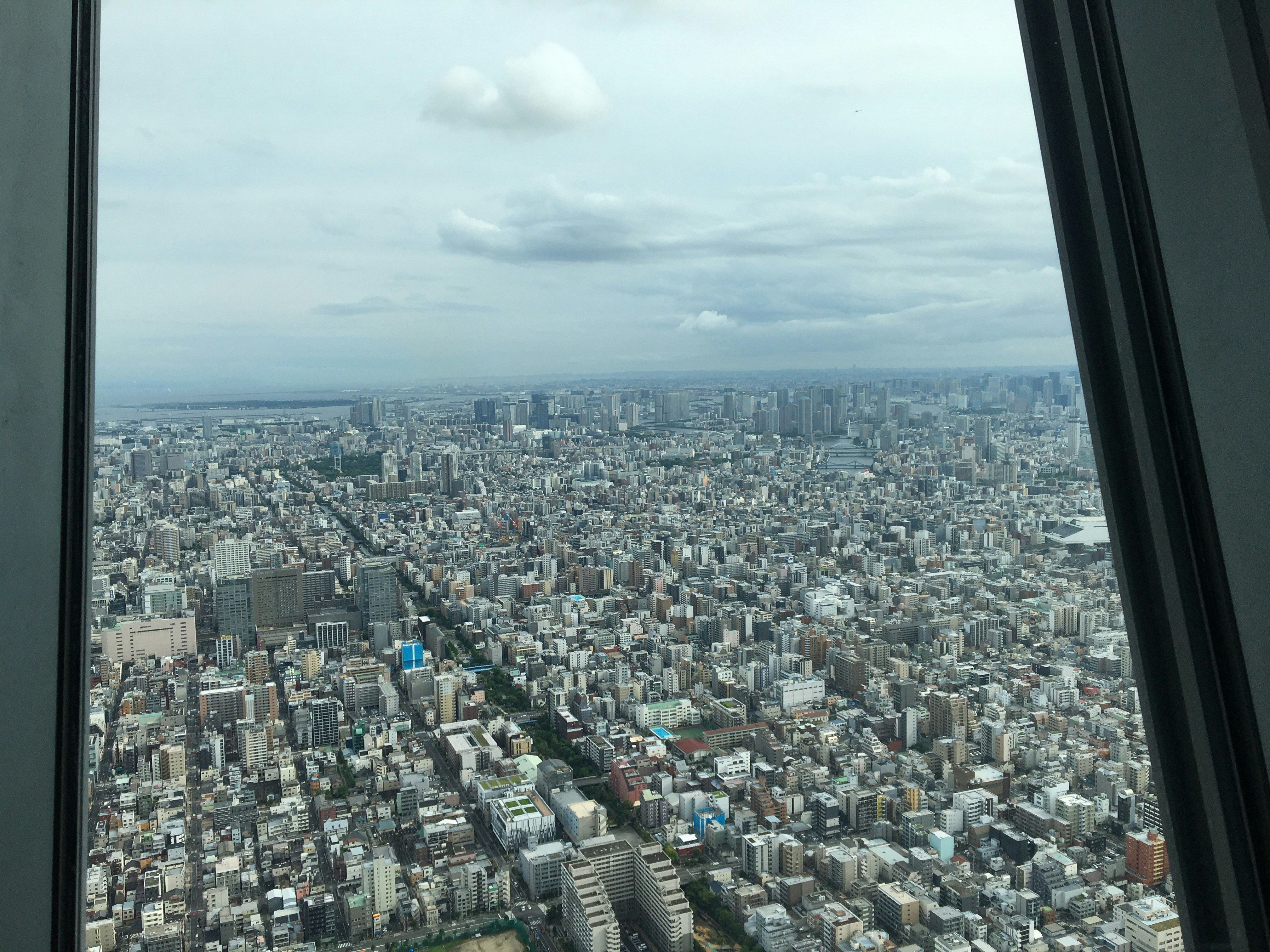 Gridwork of a City from a Windowed Vantage