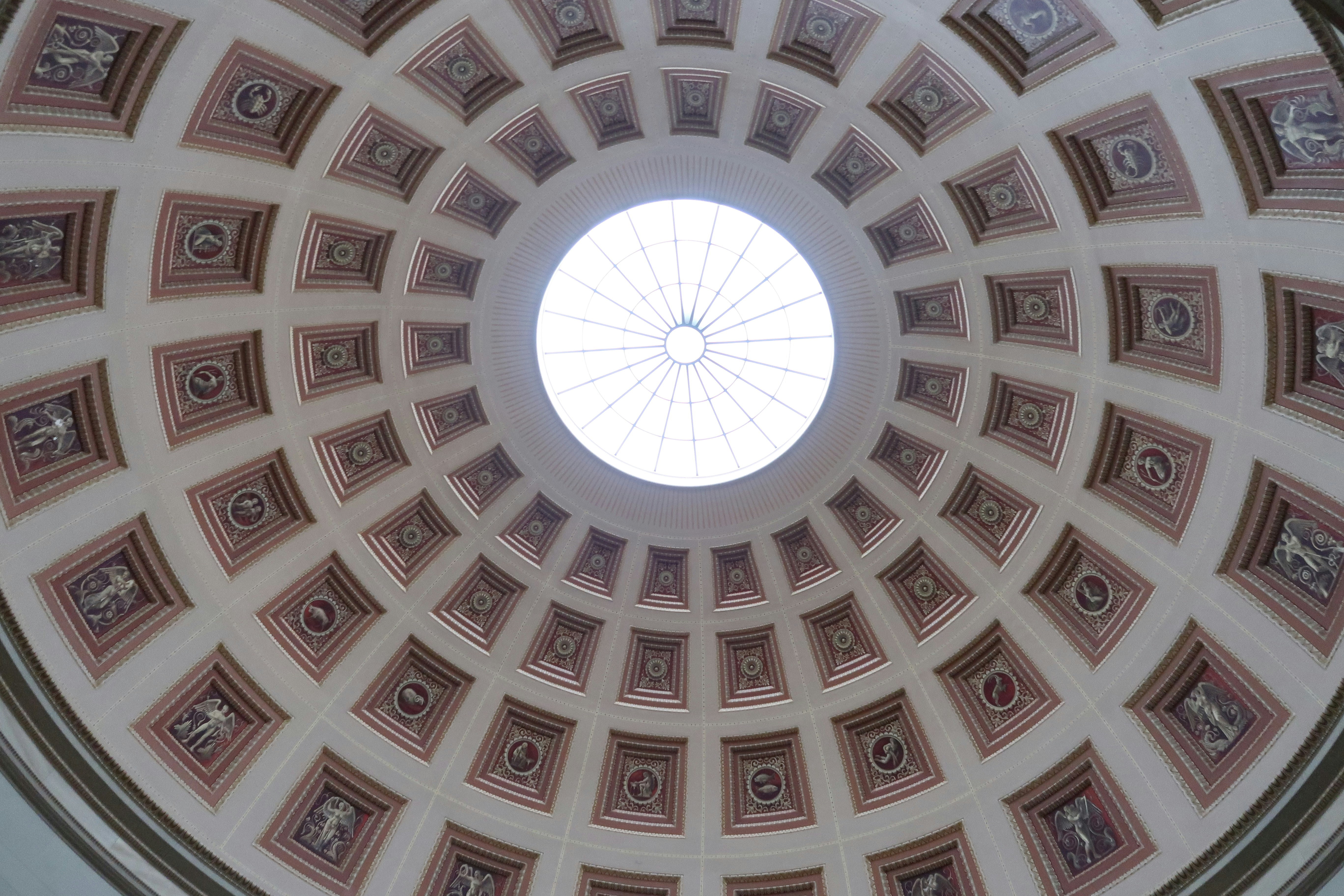 Oculus of Symmetry: A Painted Coffered Dome Reaching for Light