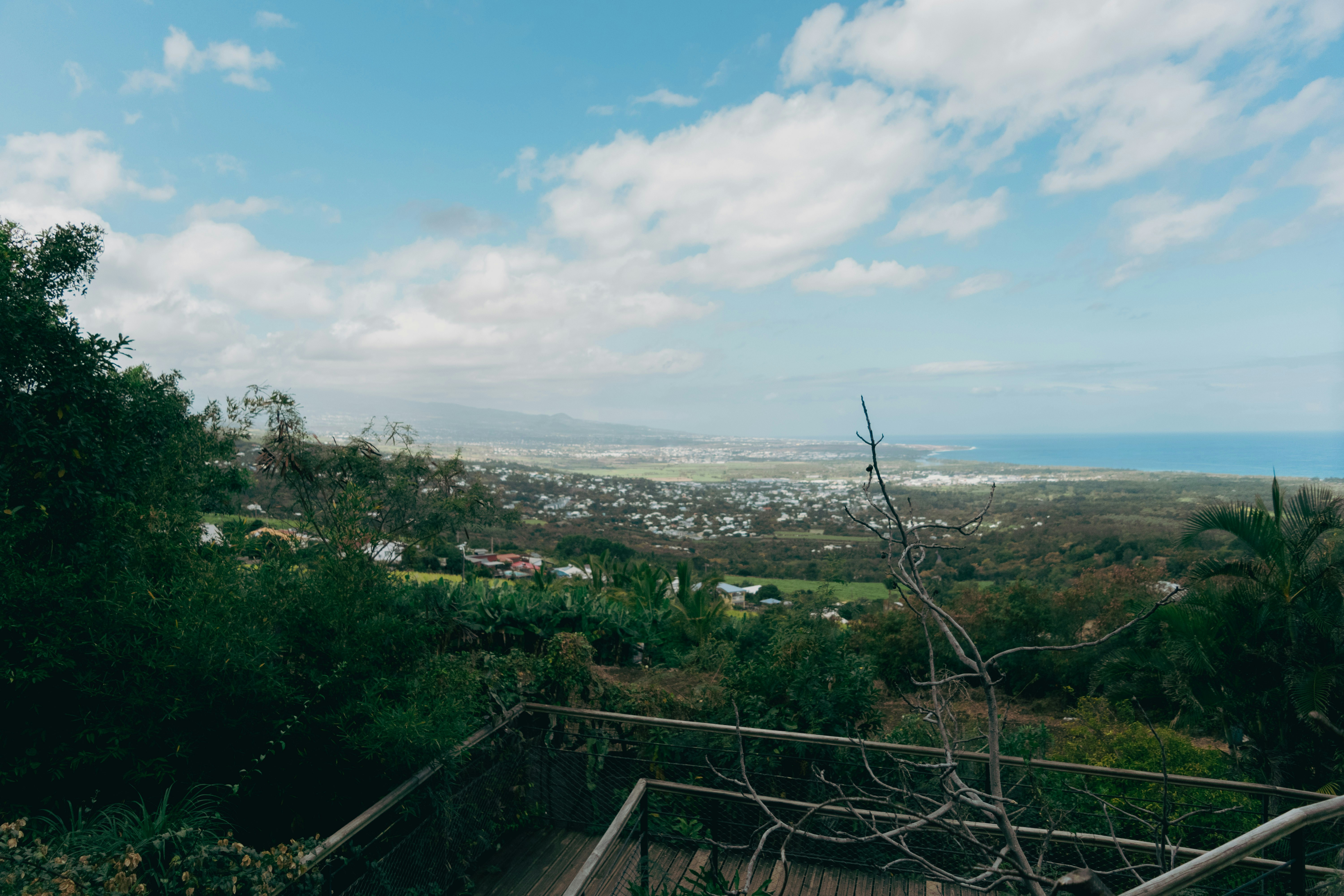 Horizon View from a Terraced Lookout
