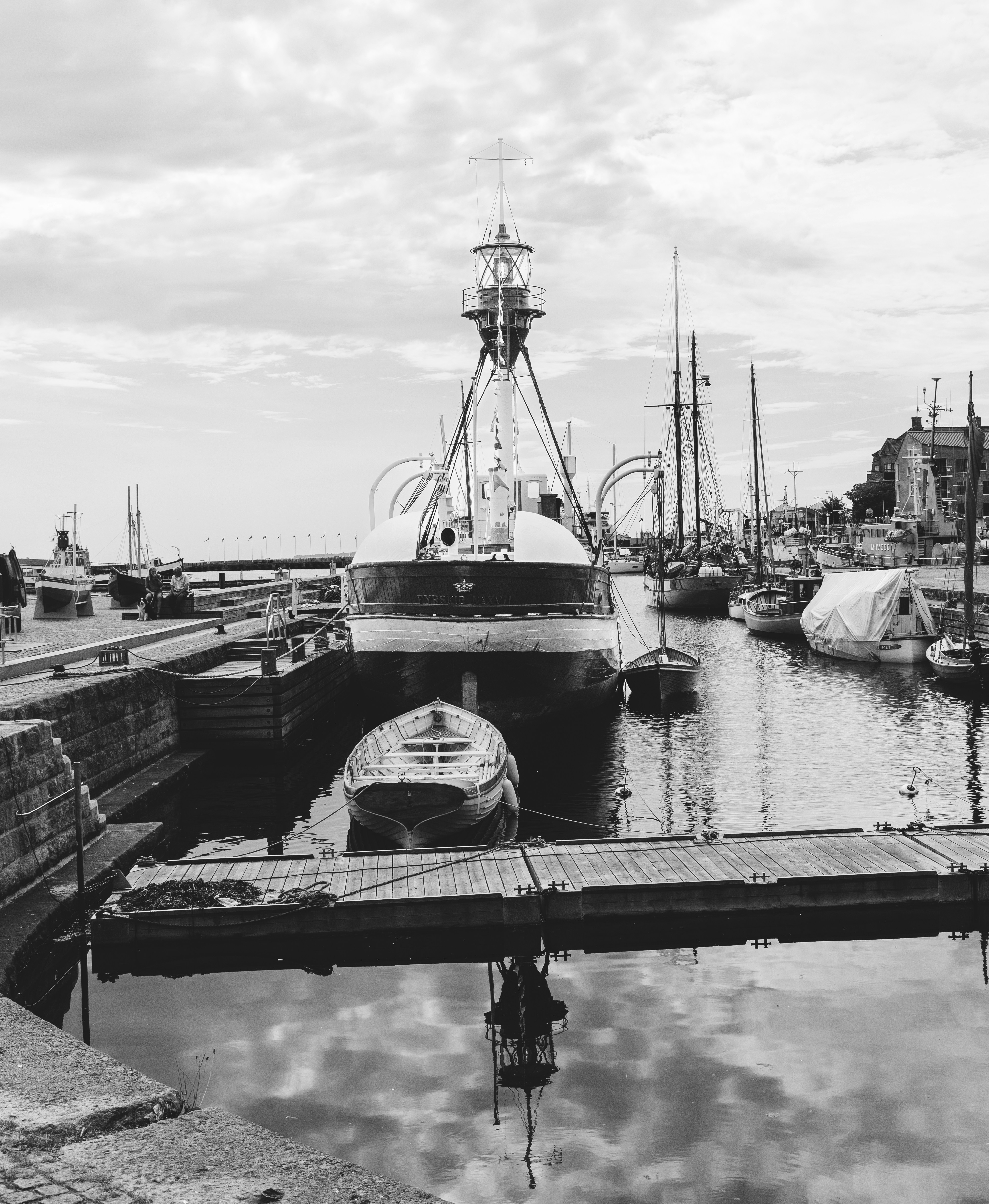 Harbor Vessel at Dusk: A Quiet Dock Deliberates