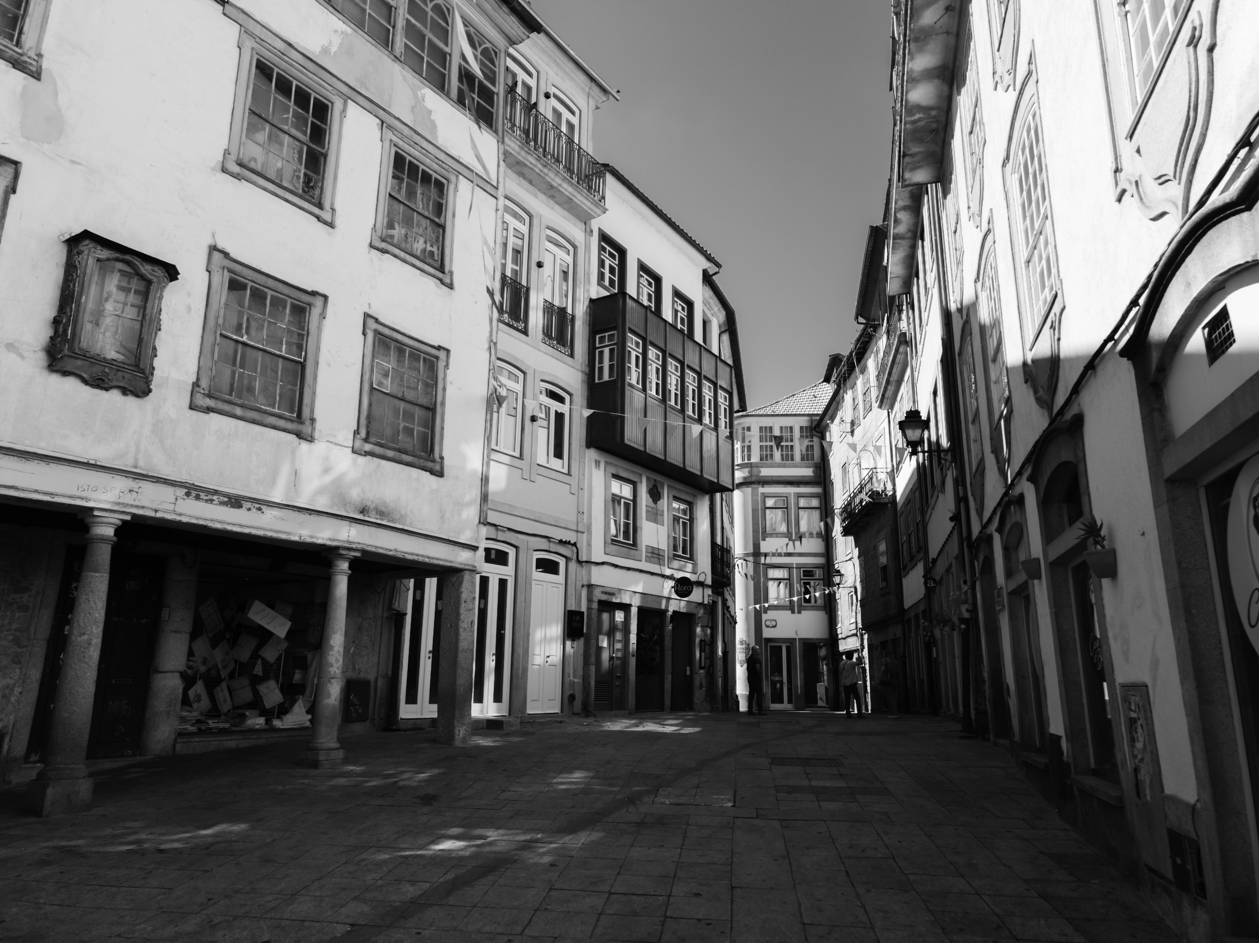Cobbled Street Between Timeless Facades