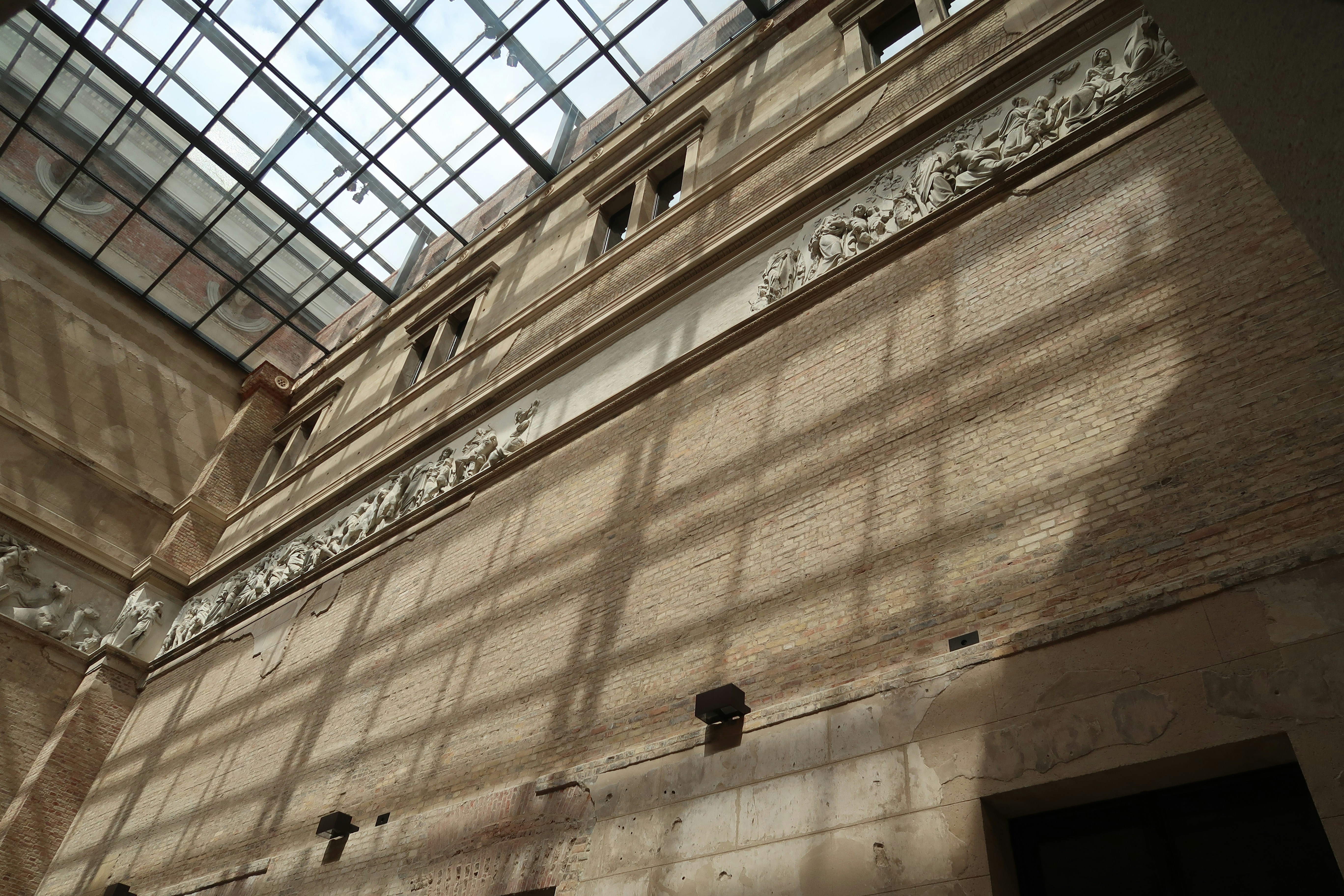 Skylight Grid Over Arching Brickwork