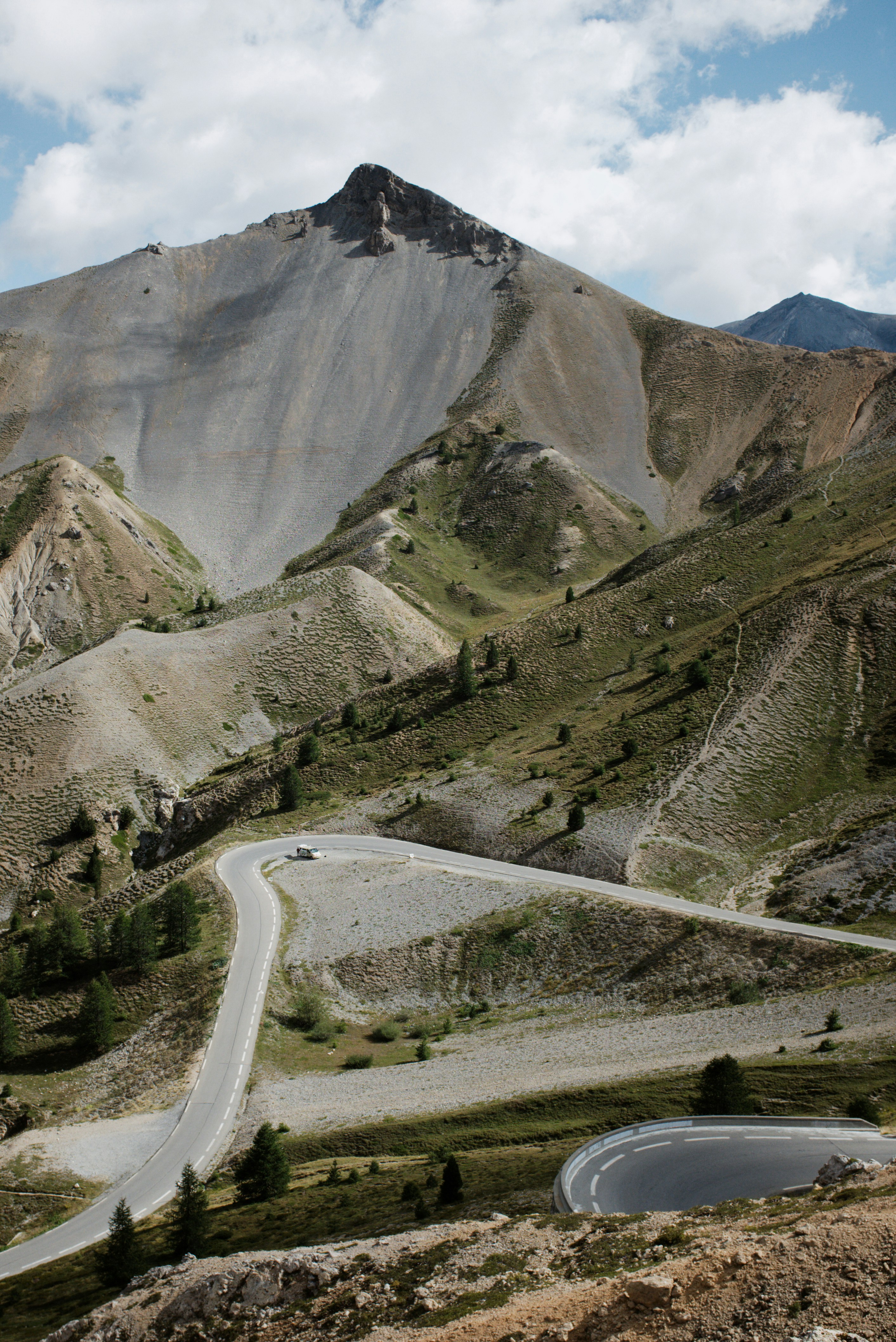 Winding Ribbon: A Mountain Pass Carves the Sky