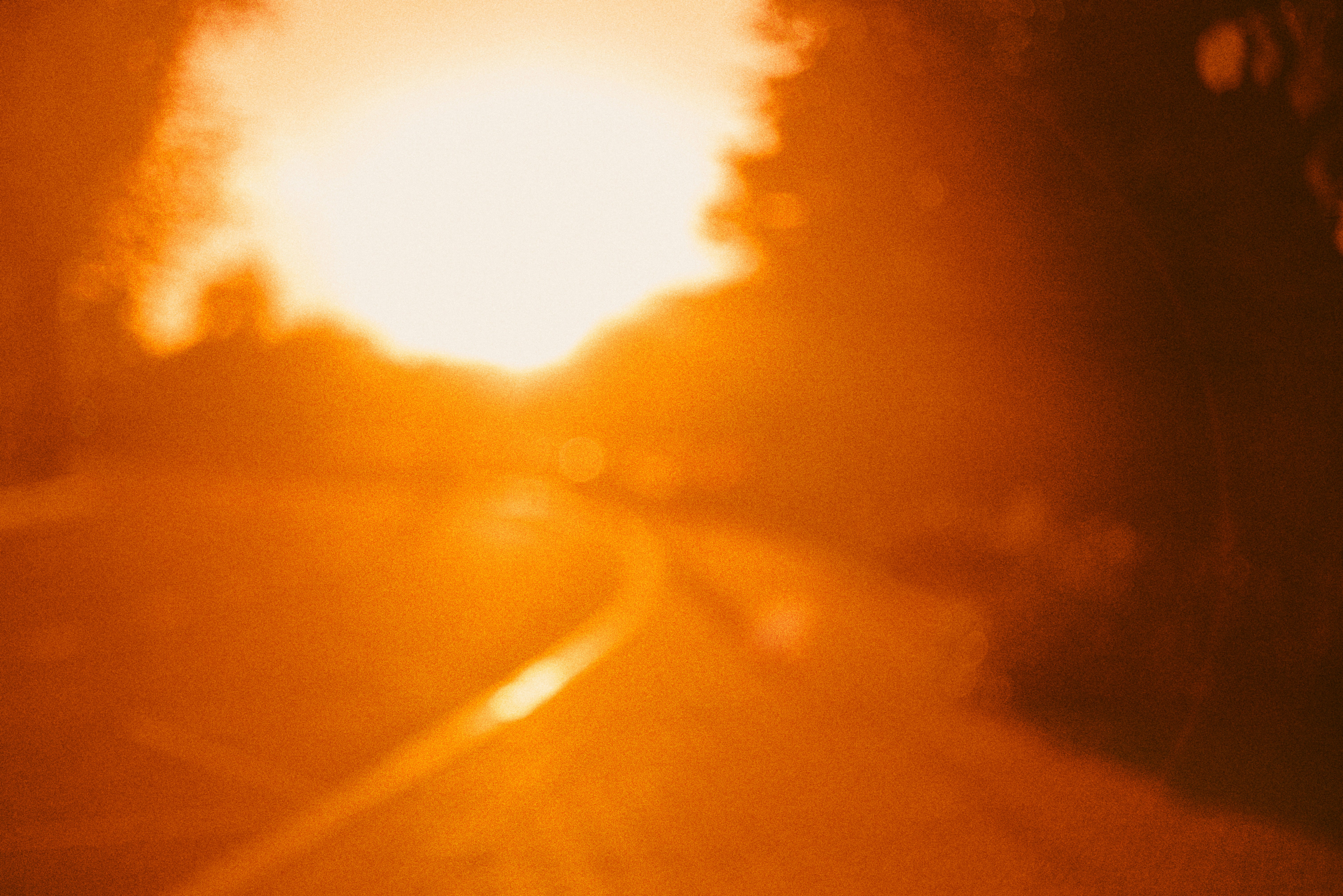 Golden Road at Dusk: A Blurred Quiet on the Way