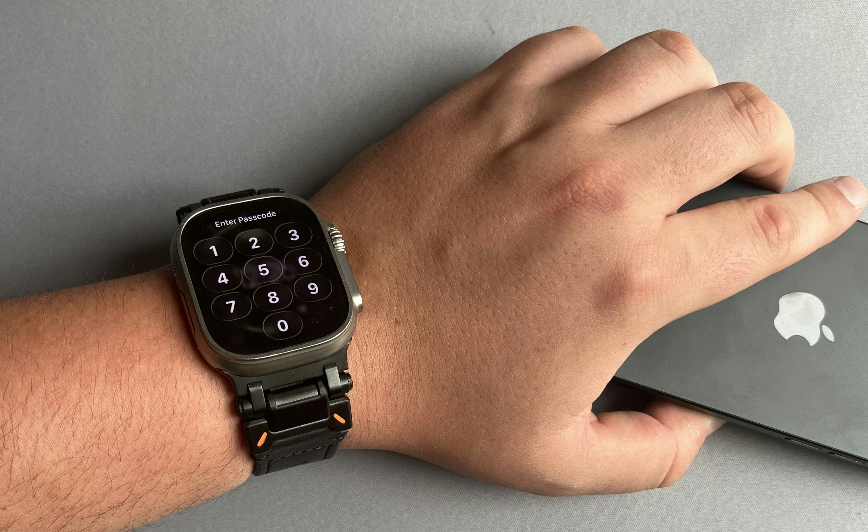 Side Glance: A Wrist with a Modern Tech Companion