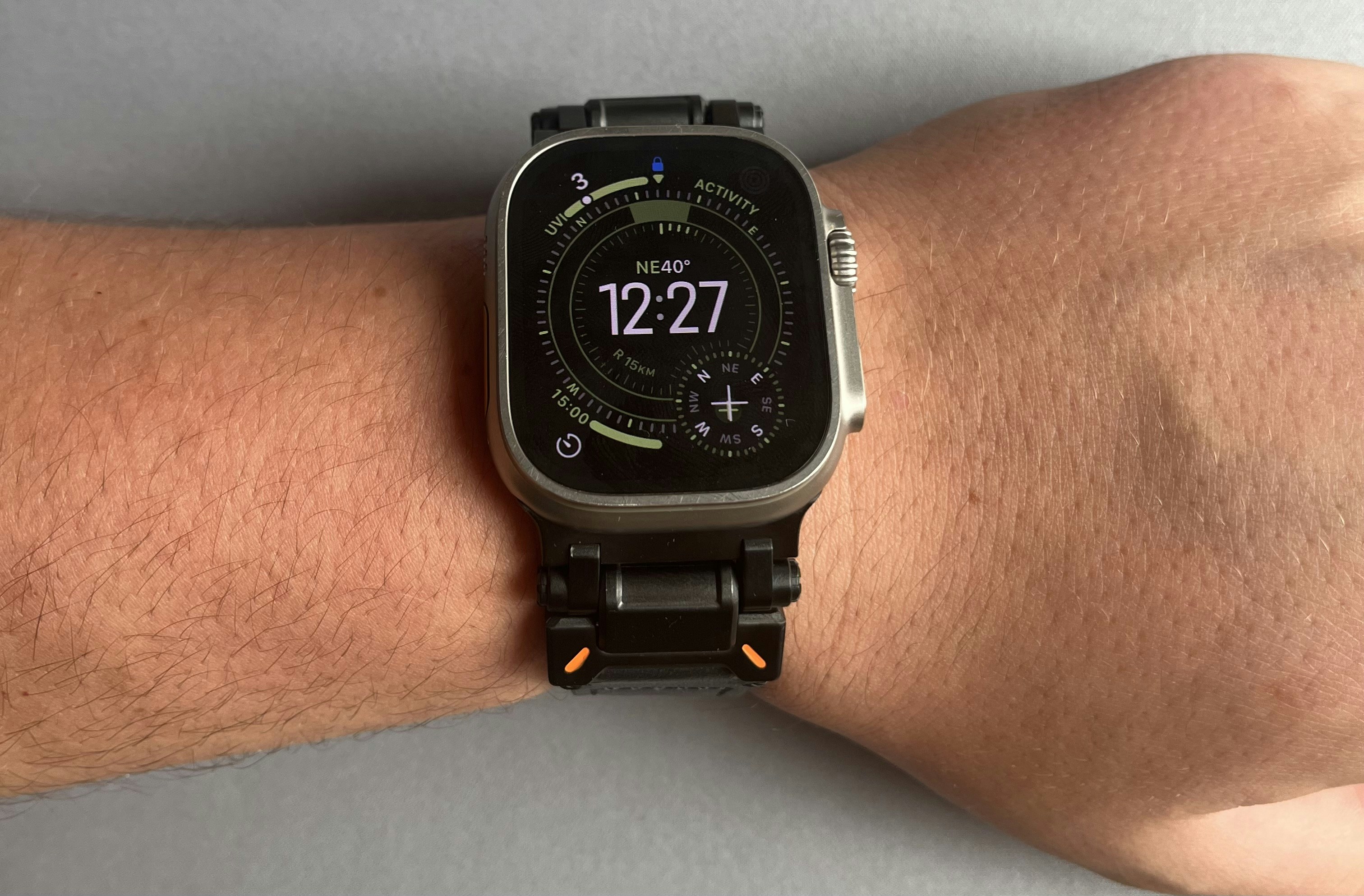 Centered on Wrist: A Modern Smartwatch in Natural Light