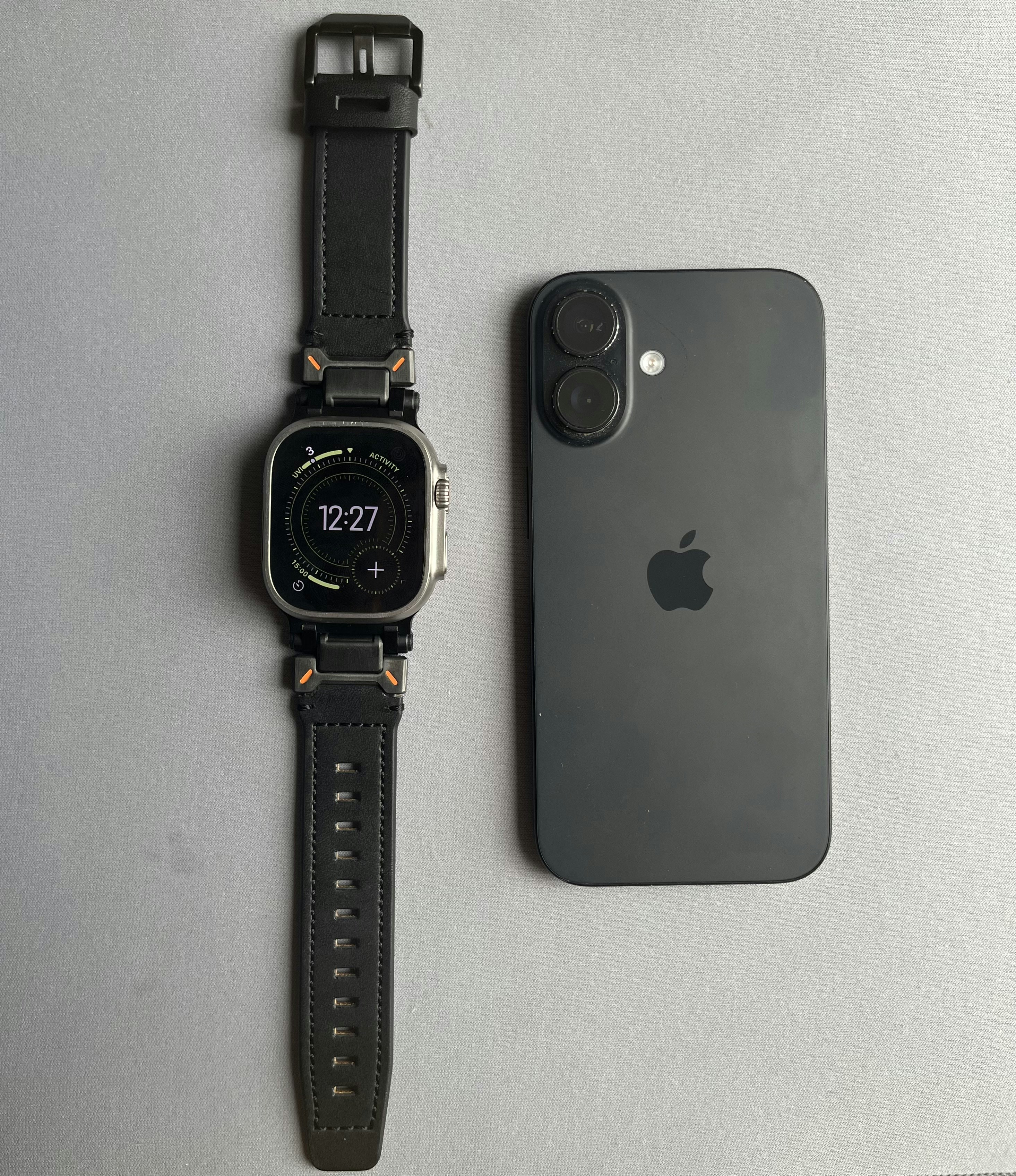 Two Sleek Companions: A Recto-Vertical Duo of Tech and Time