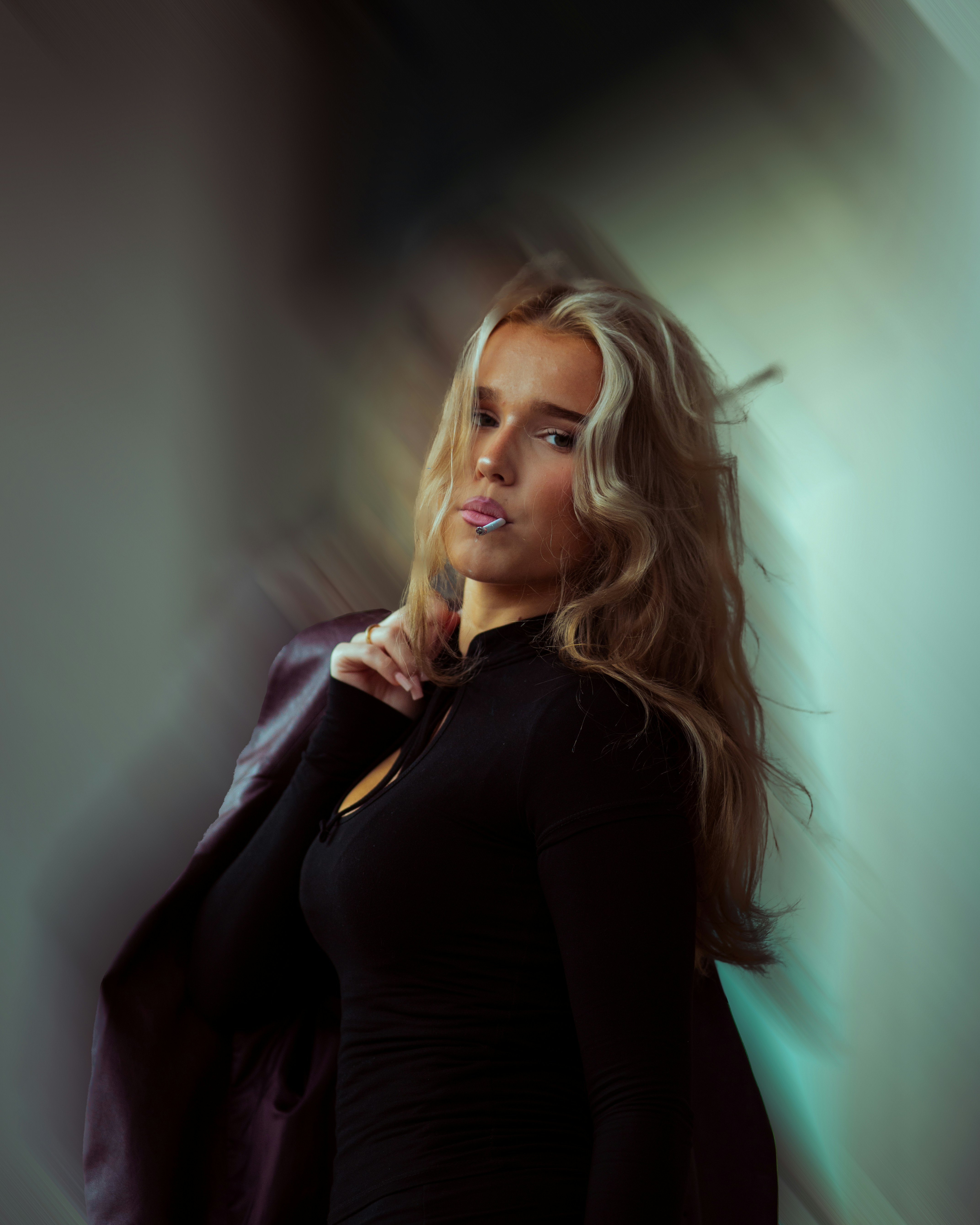 Velvet Silence: A Portrait in Soft Neon