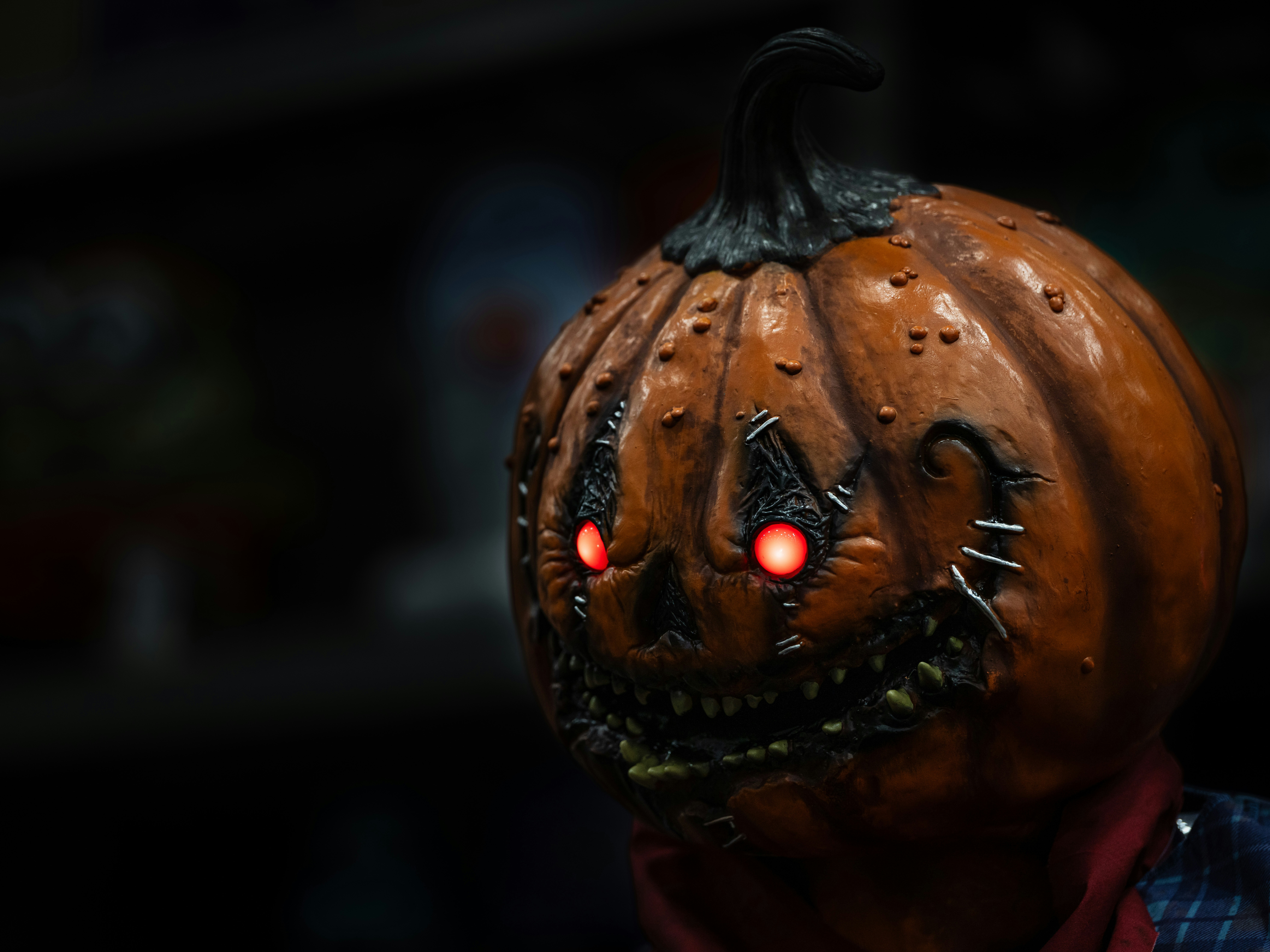 Lit Pumpkin Grin: A Glowing Jack-o’-Lantern Portrait