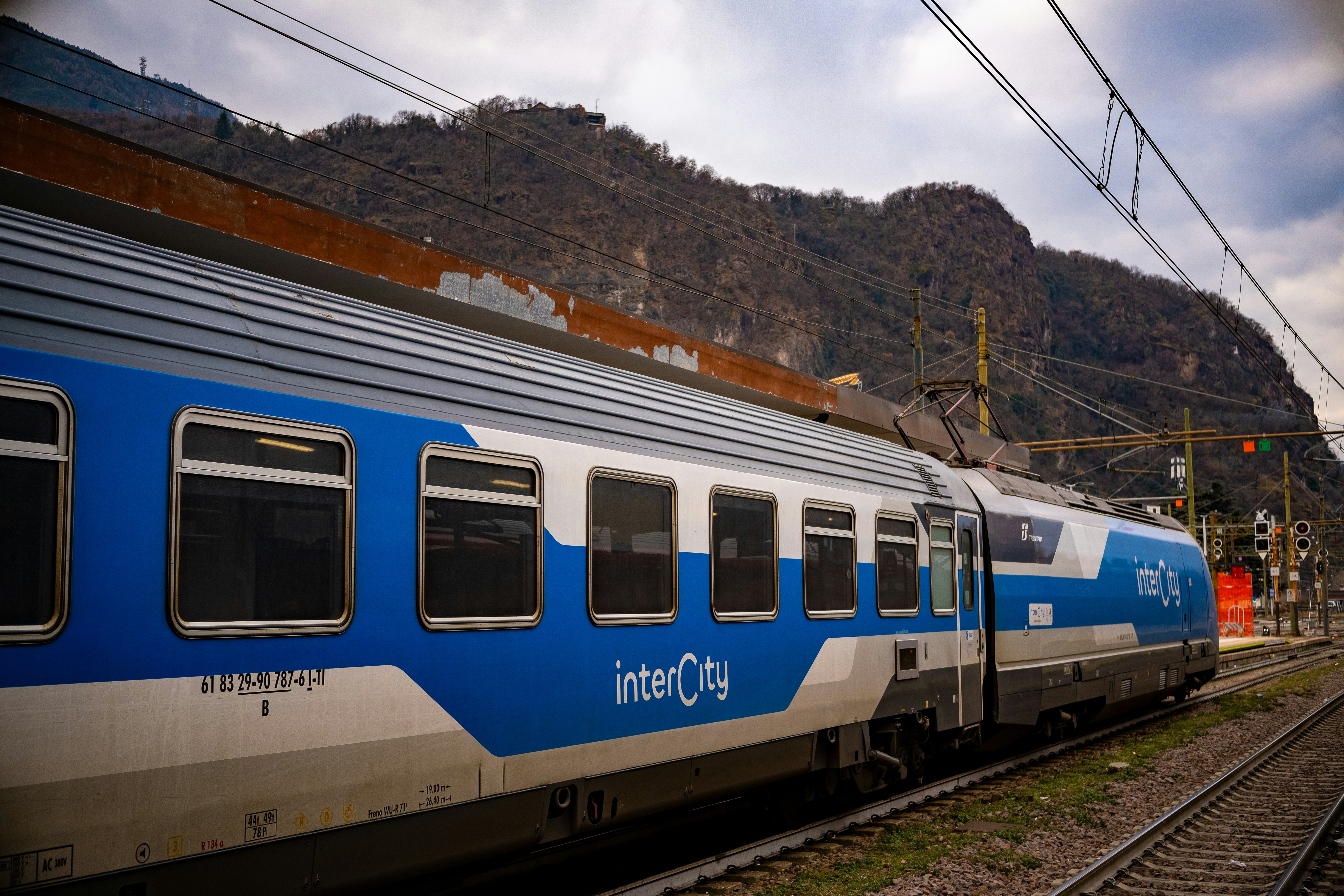 Blue InterCity: The Long Rail at Distant Hills