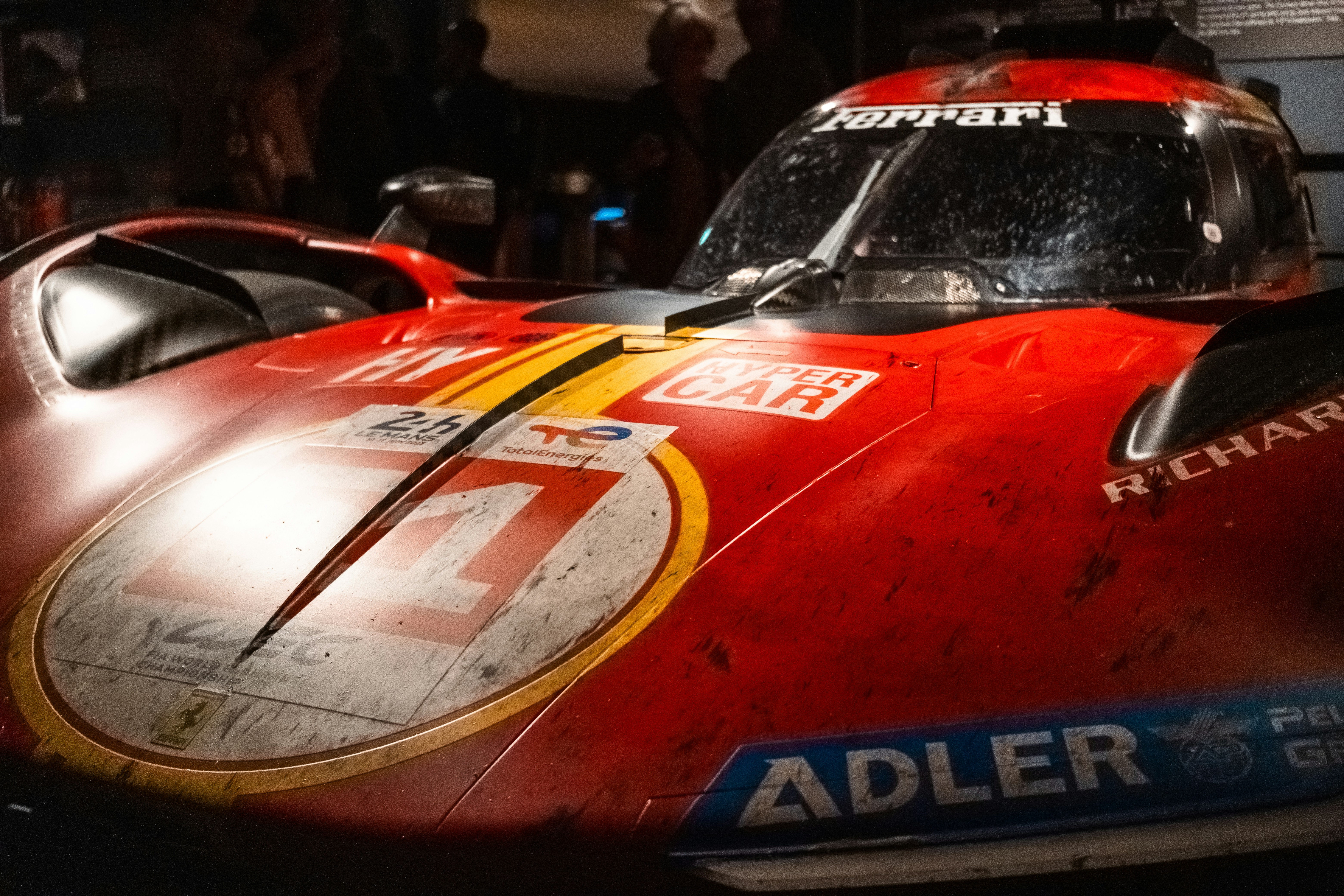 Racing Legend Under Amber Lights