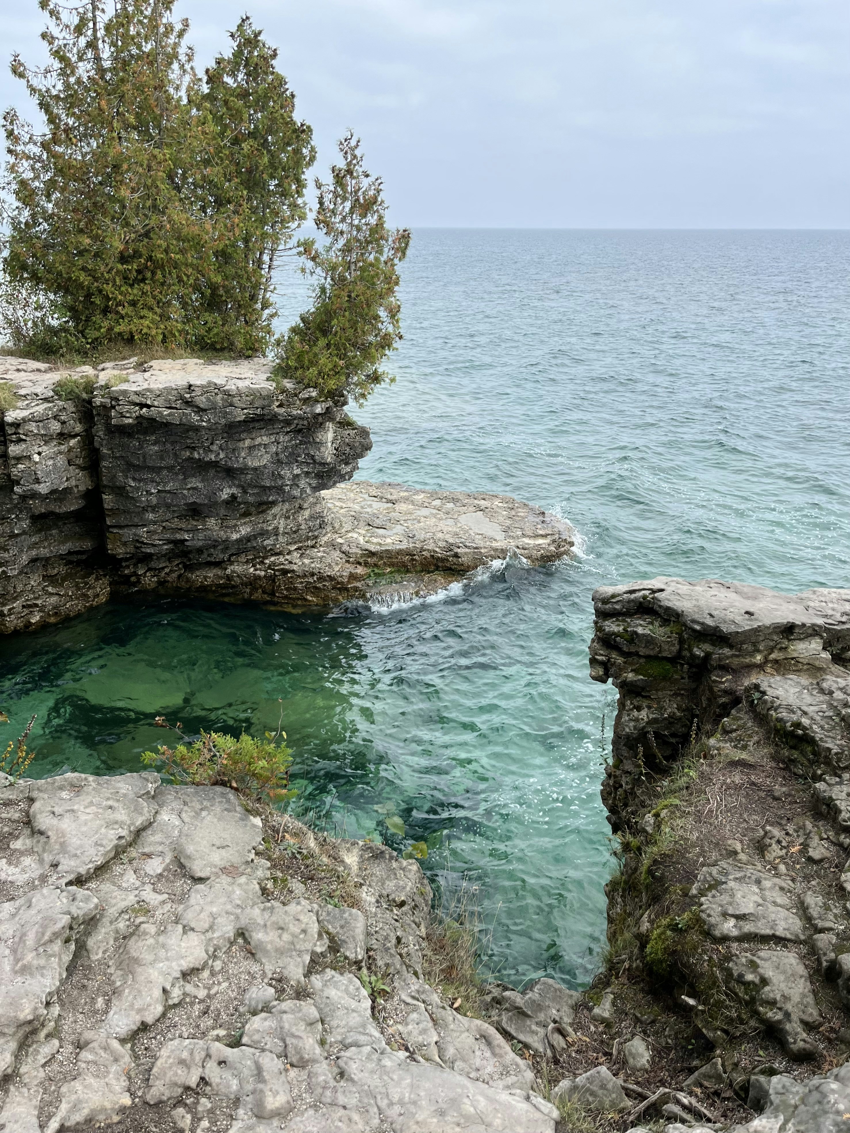 Azure Steps: A Narrow Trough Between Cliff and Sea