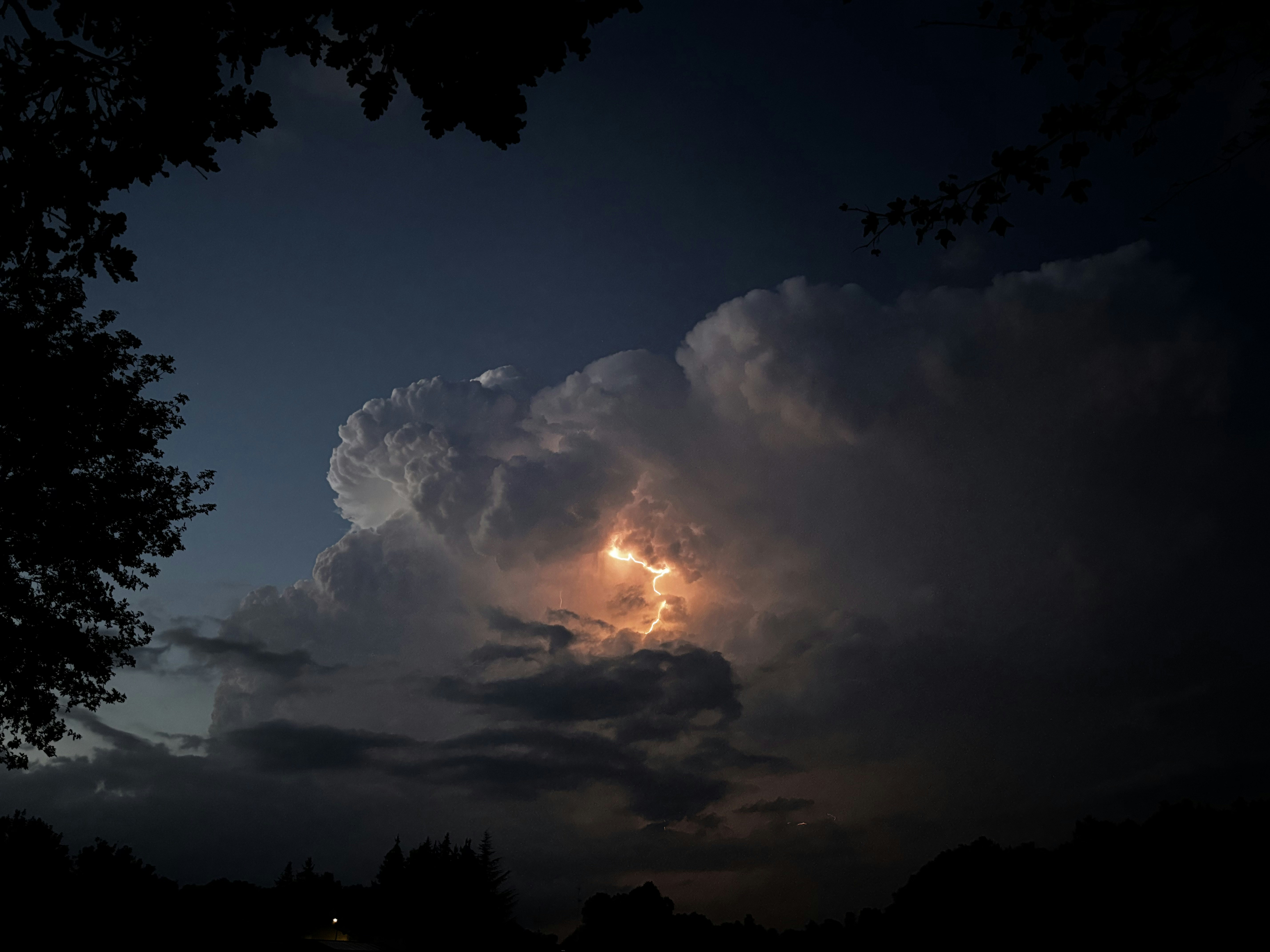 Lightning Kiss in a Storm-Sculpted Evening Sky