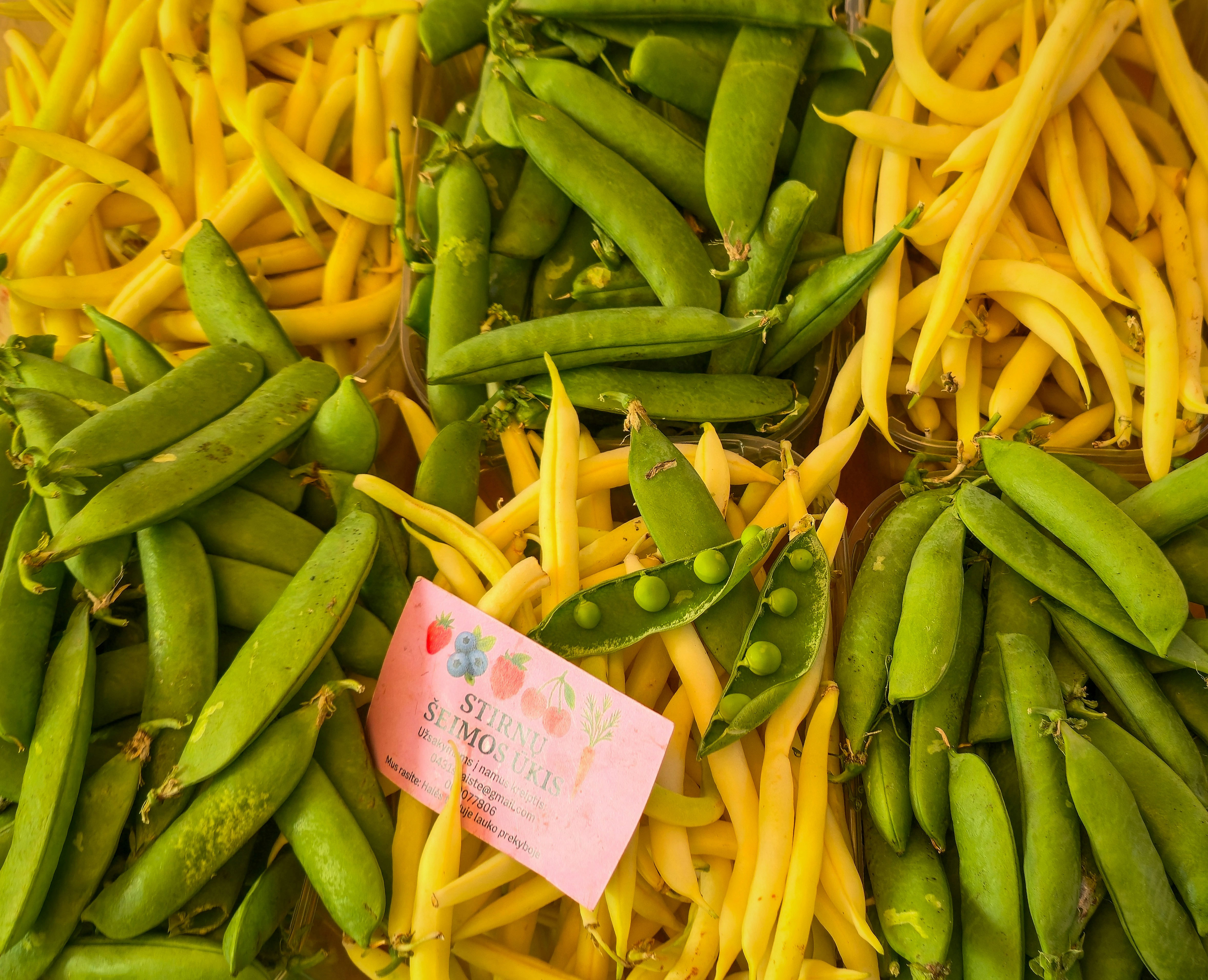 Sticky Sweet Market Bounty: A Tango of Yellow Beans and Snap Peas