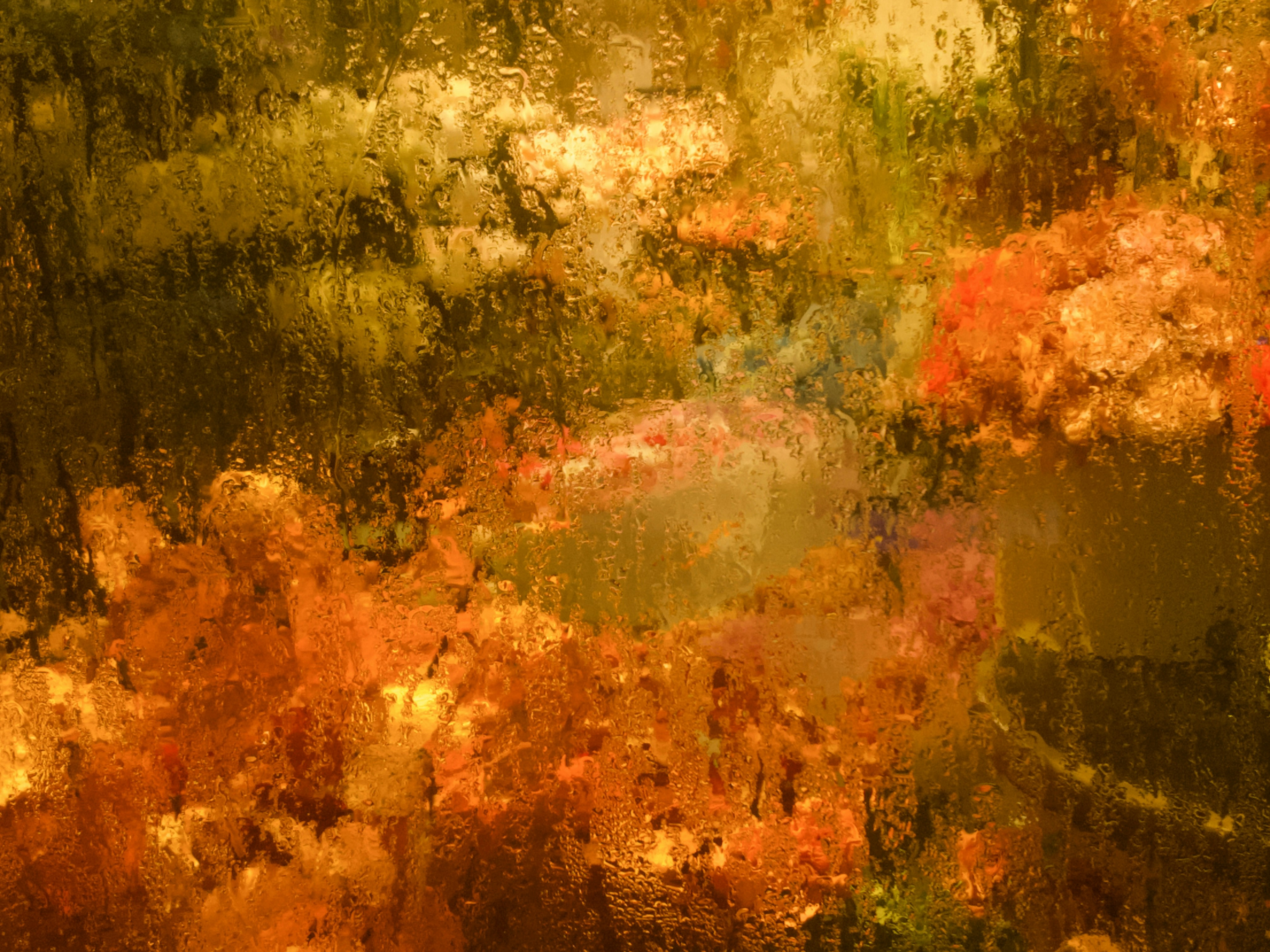 Autumn Firelight: Abstract Echoes Across a Blurred Palette