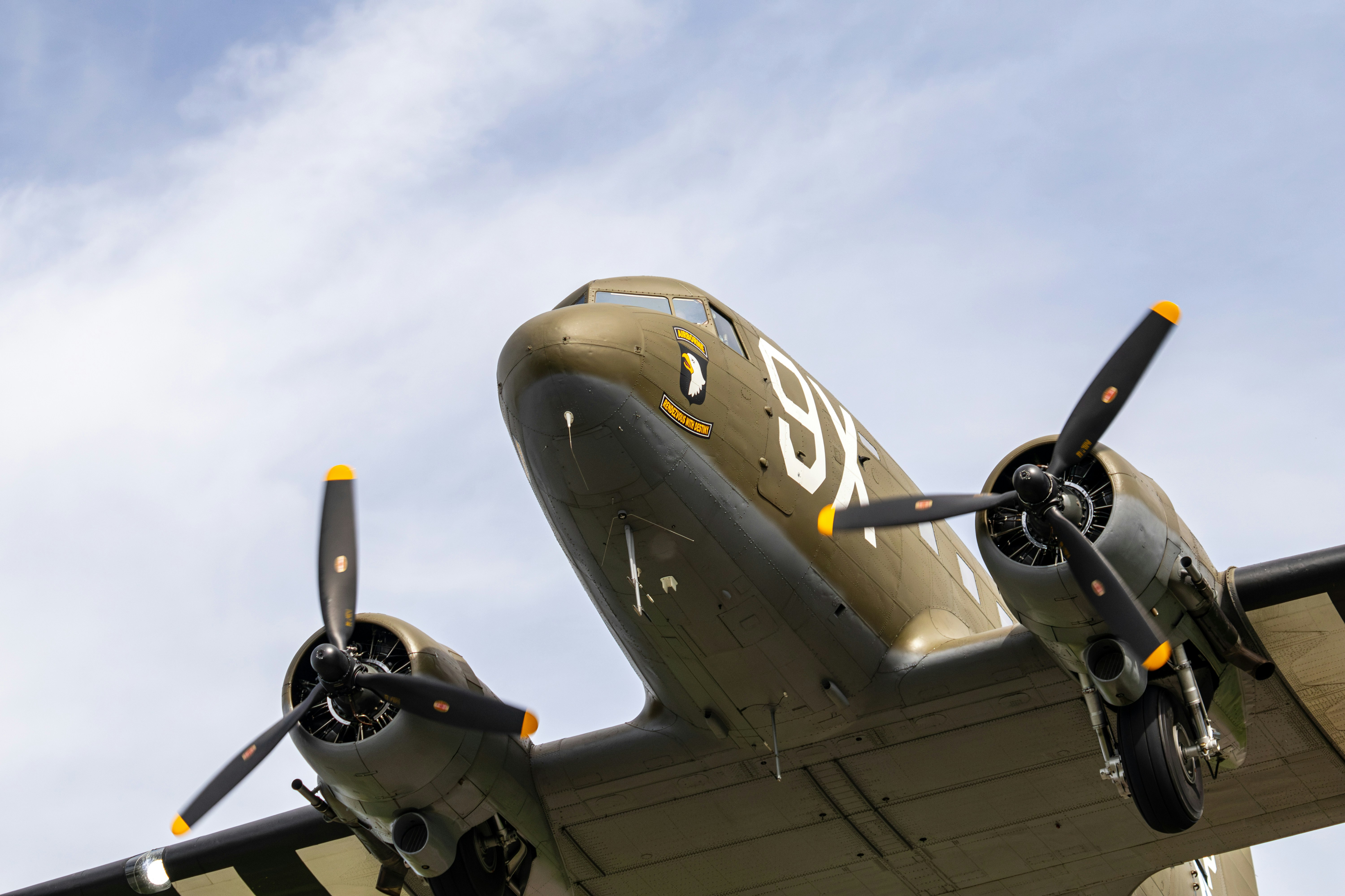 Open Sky, Steel Wings: A Vintage Propeller Duo in Flight