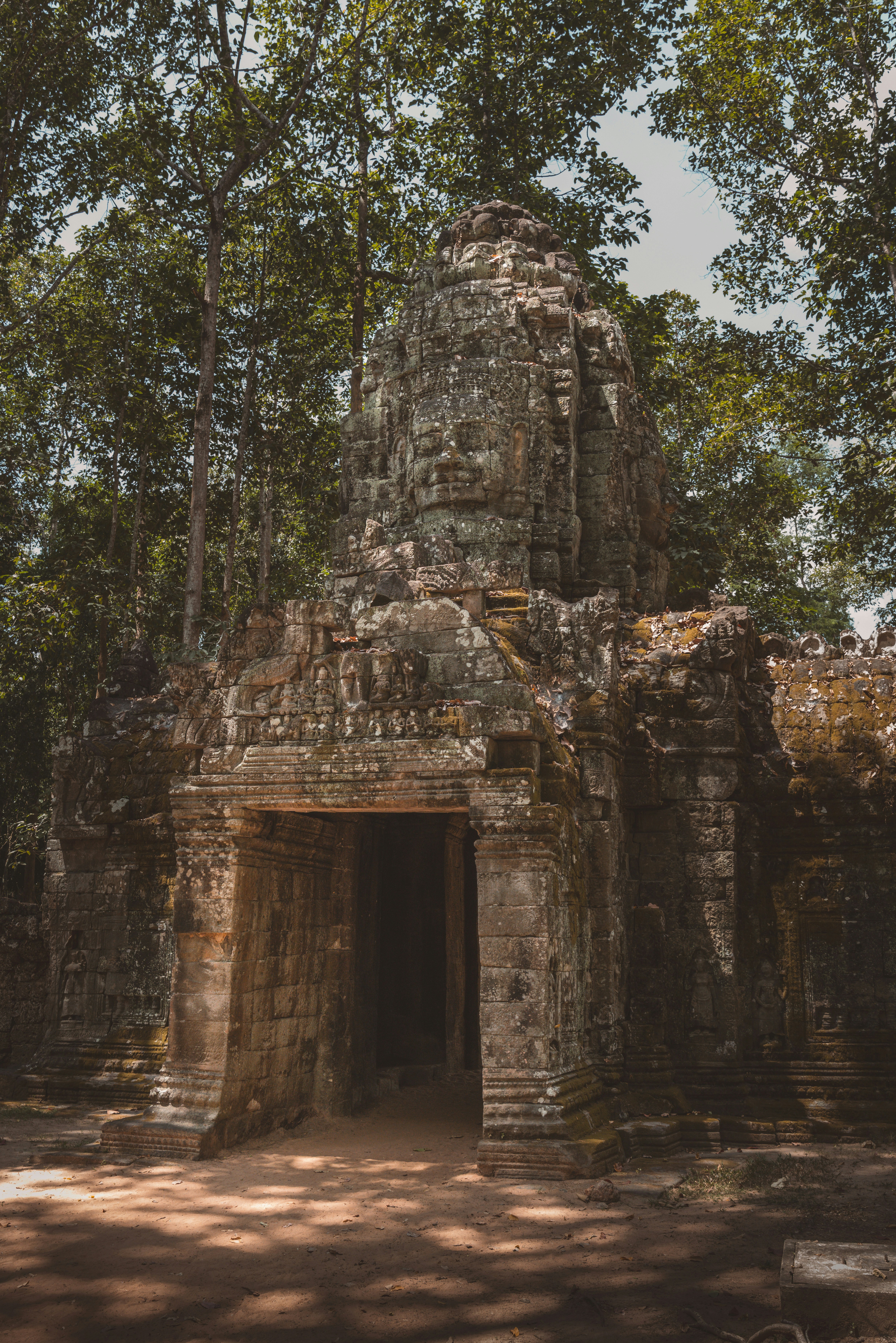 Stone Sentinel: An Ancient Temple Carved in Time