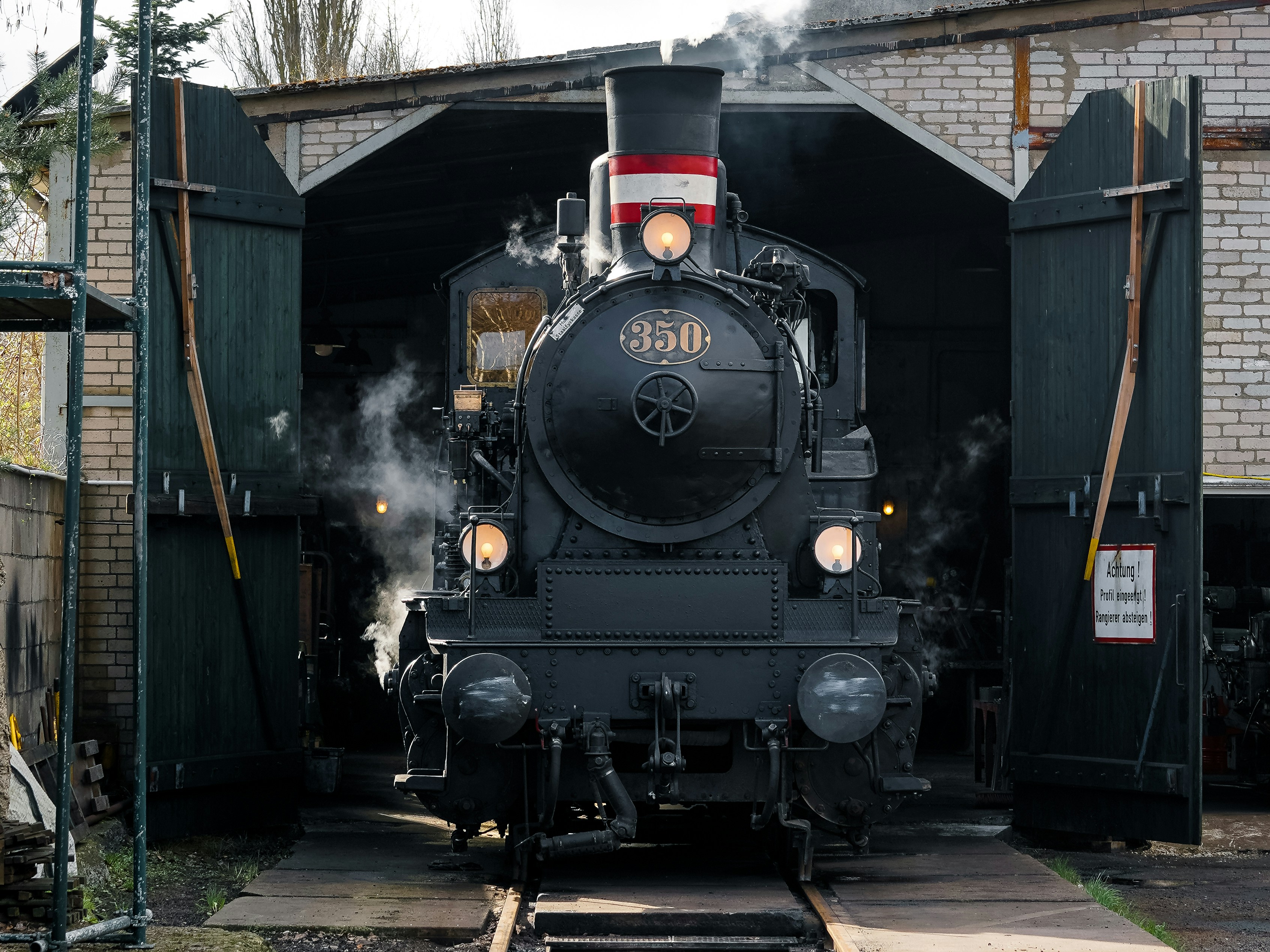Steam and Steel: The Loco Reawakens at the Shed Door
