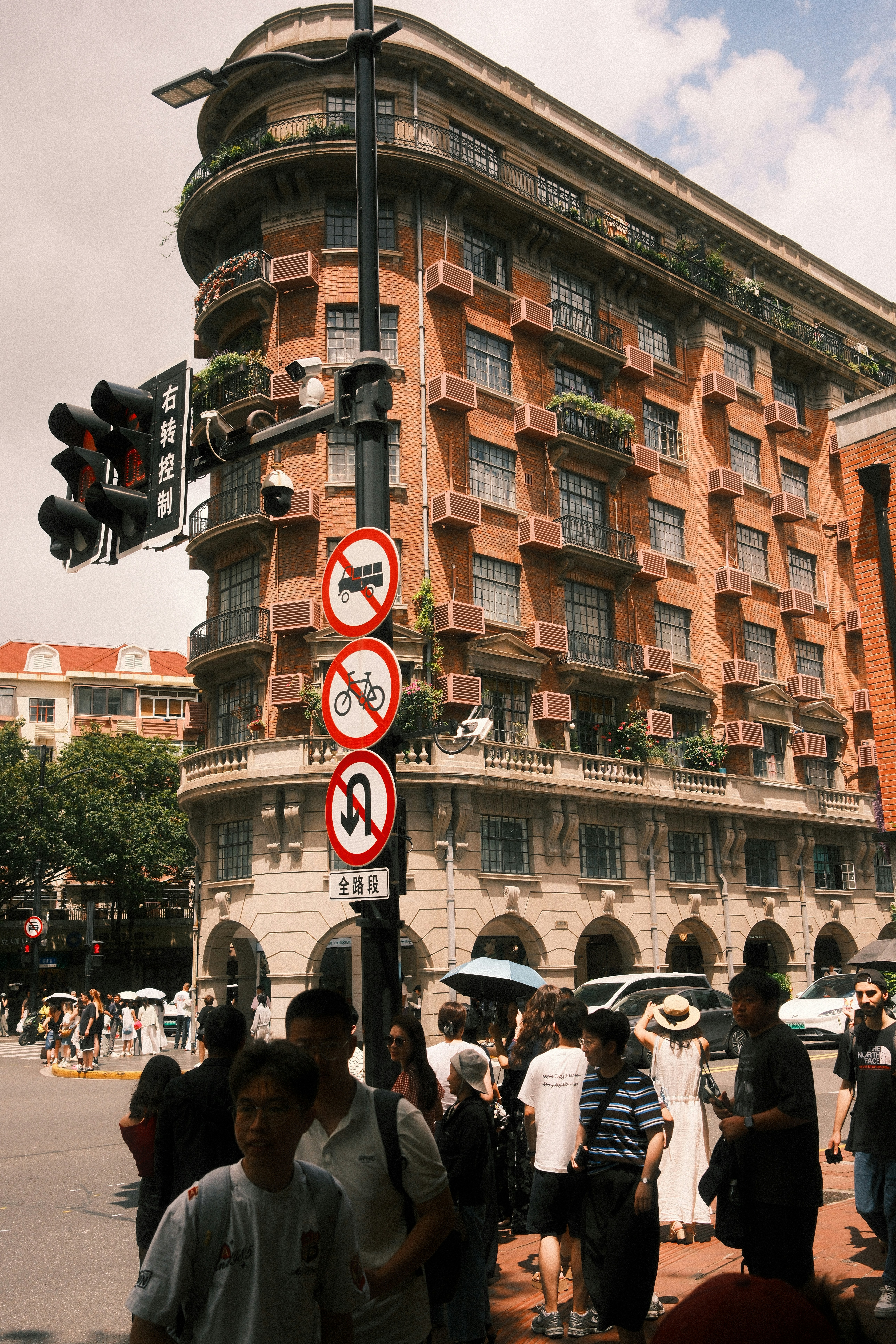 Urban Corridor: The Cornered Stairs and Street Crowd