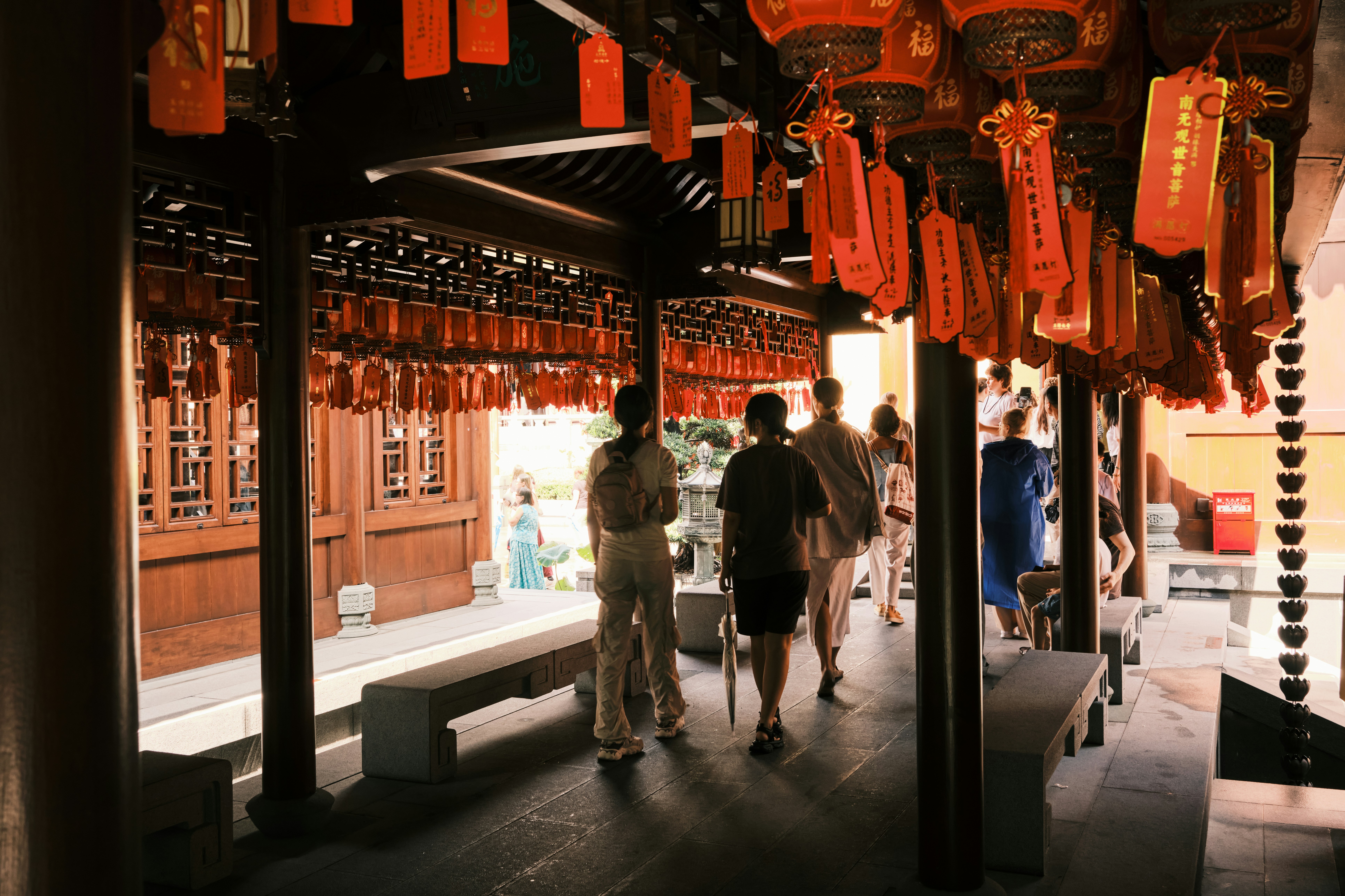 Lantern-lit Walk Through a Sacred Corridor