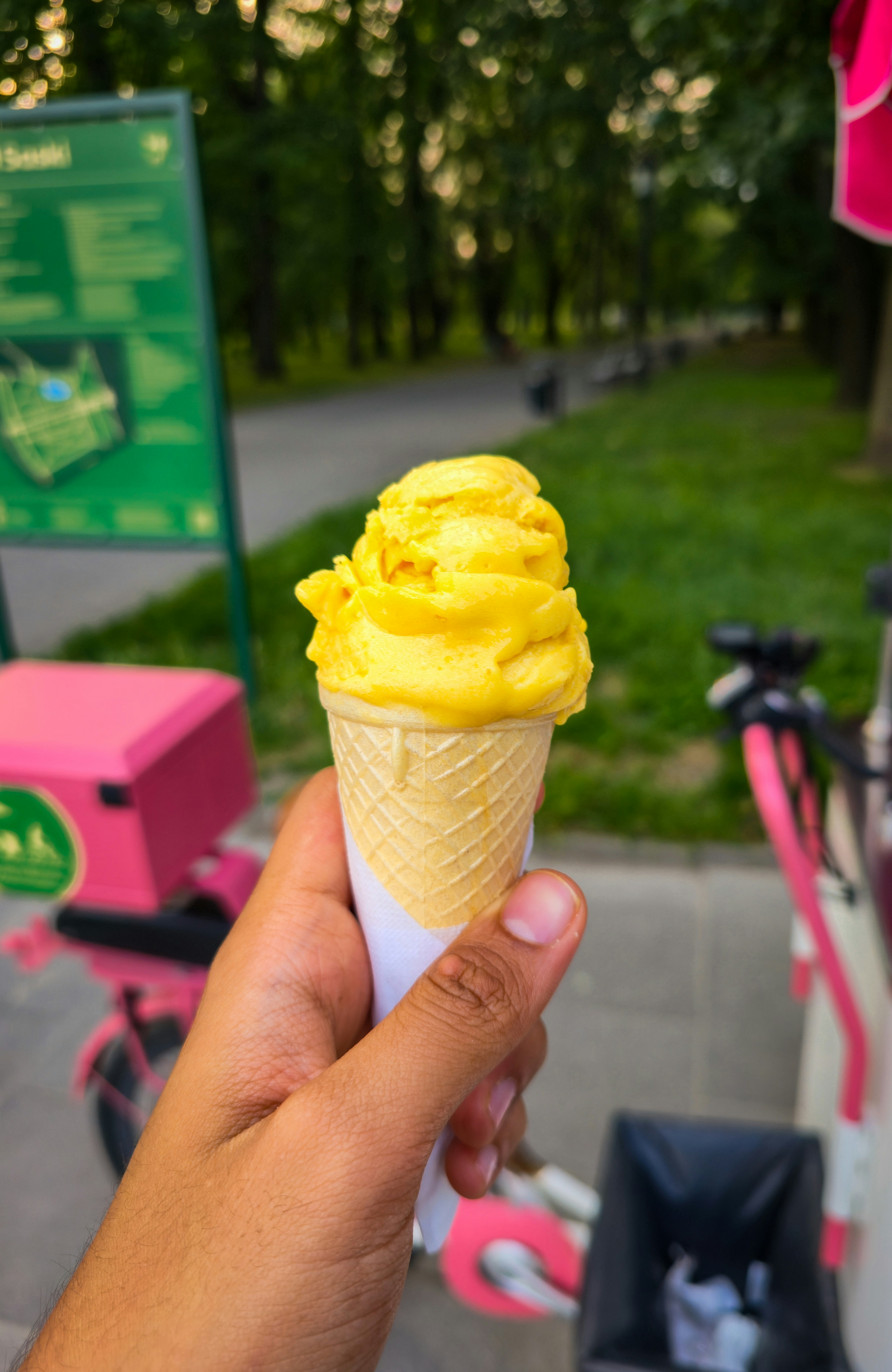 Yellow Swirl in a City Moment