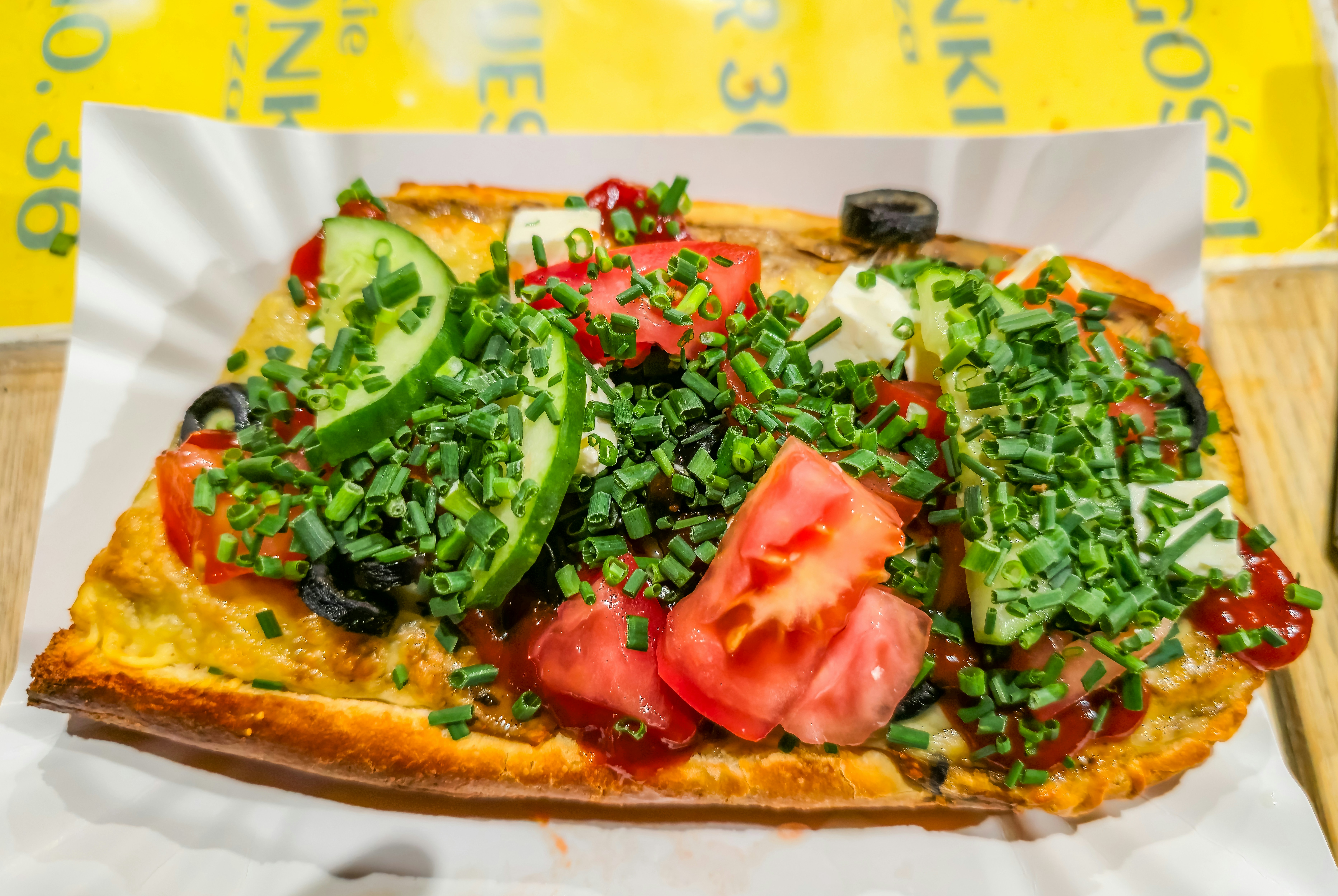 Herb-Toppled Veggie Toast Crowned with Cherry Tomatoes and Cucumbers