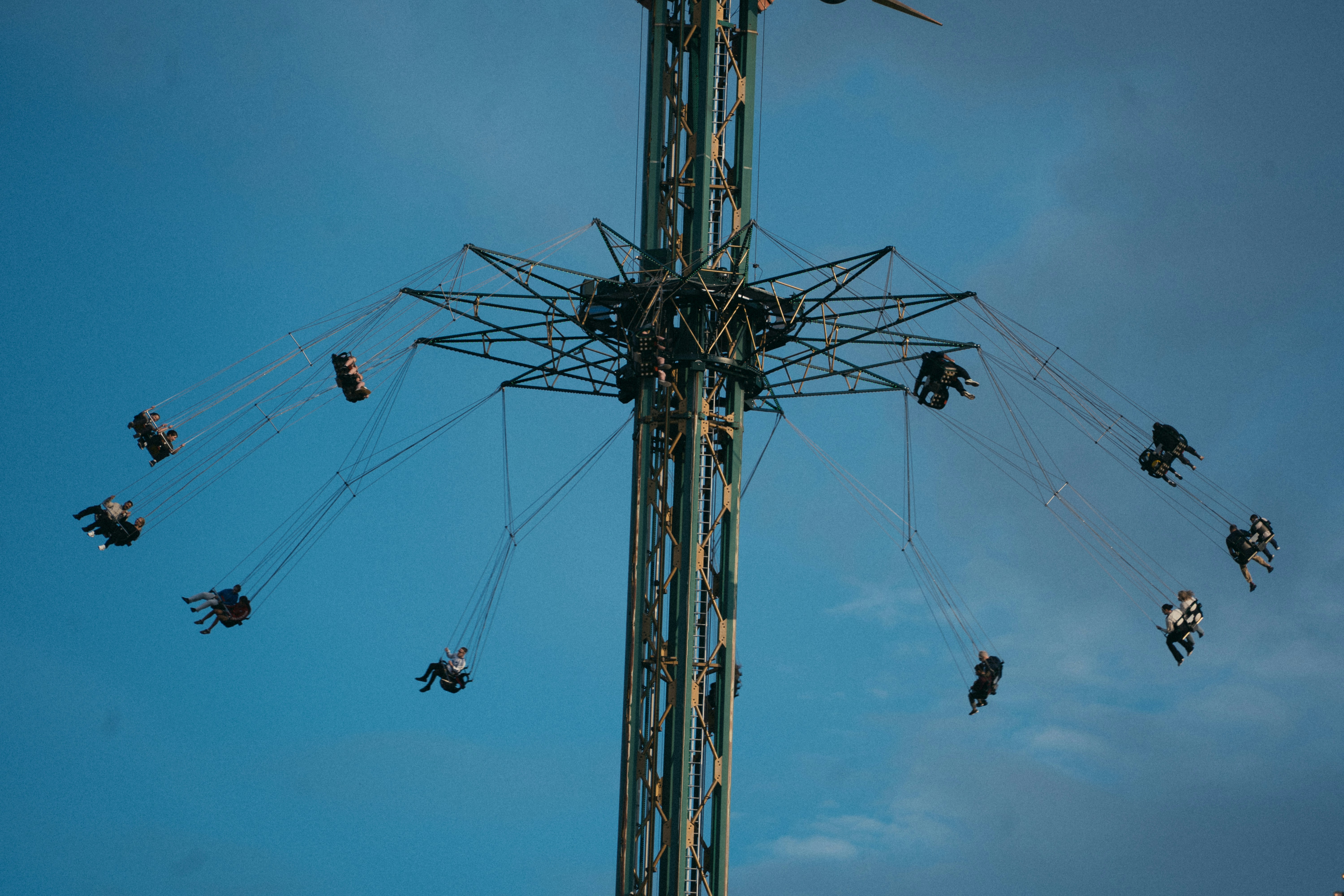 Centrifugal Structure Framed Against a Clear Sky