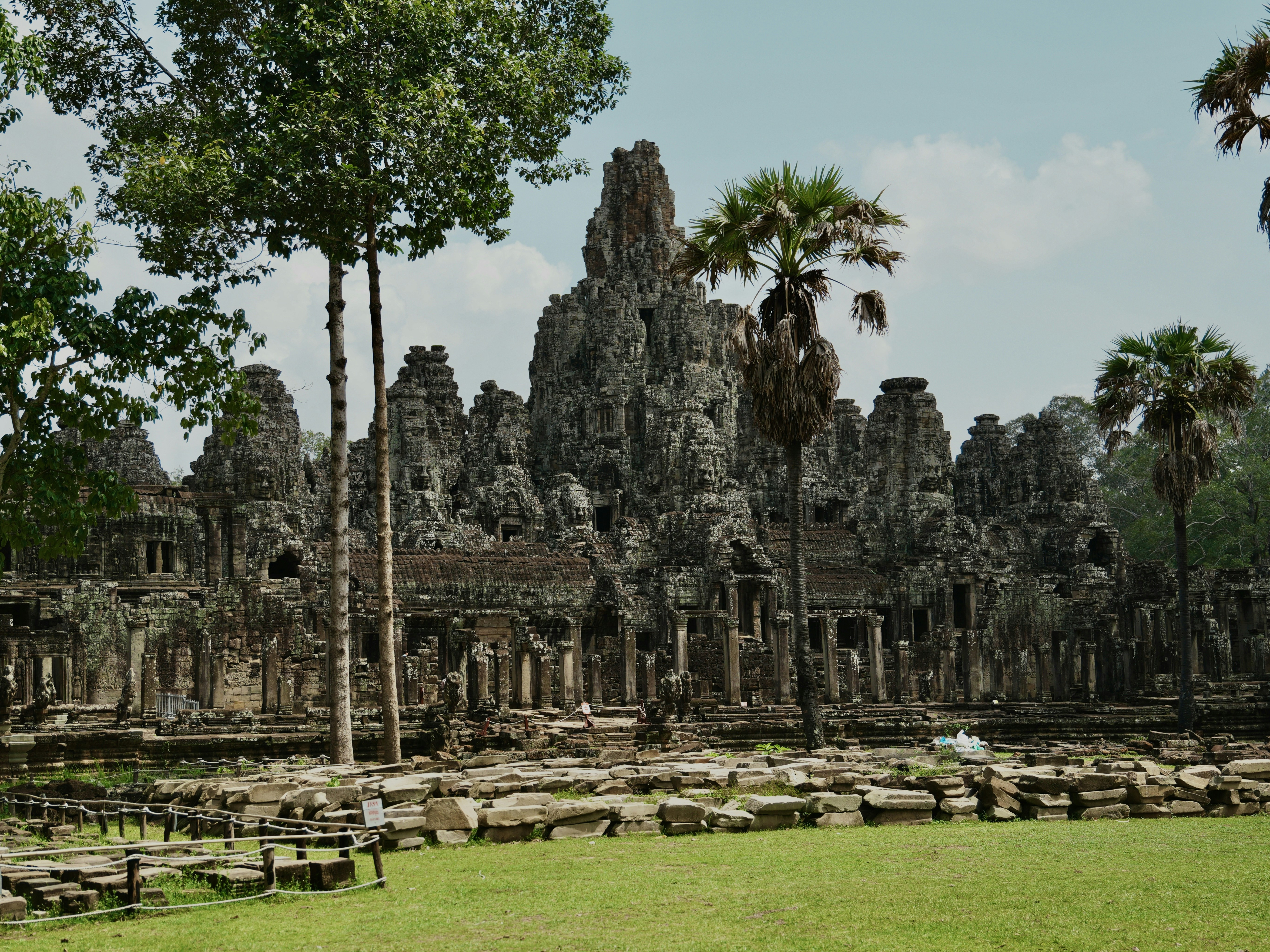 Stone Towers and Verdant Courtyard: Echoes of Angkor