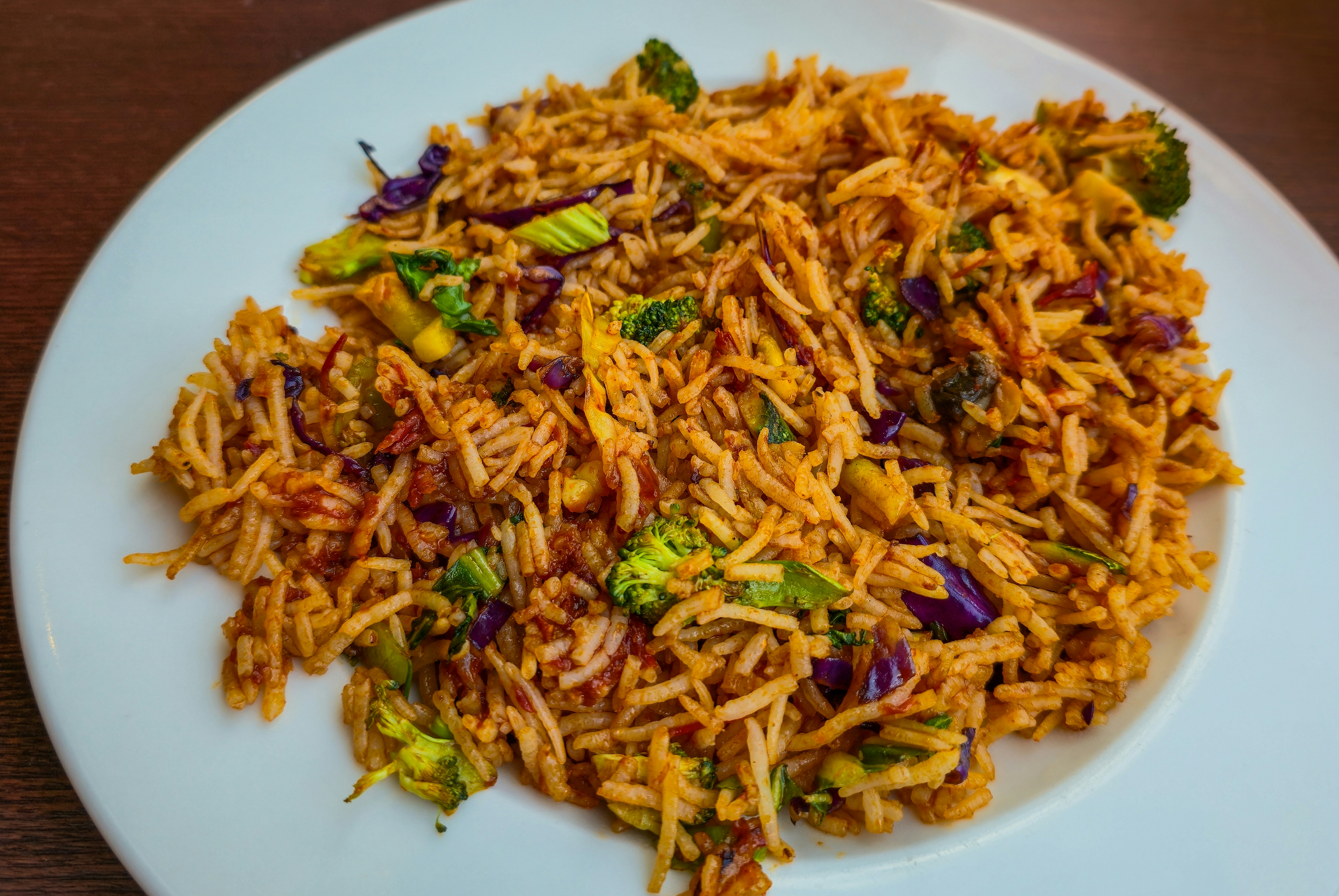 Colorful Veggie Fried Rice Banner