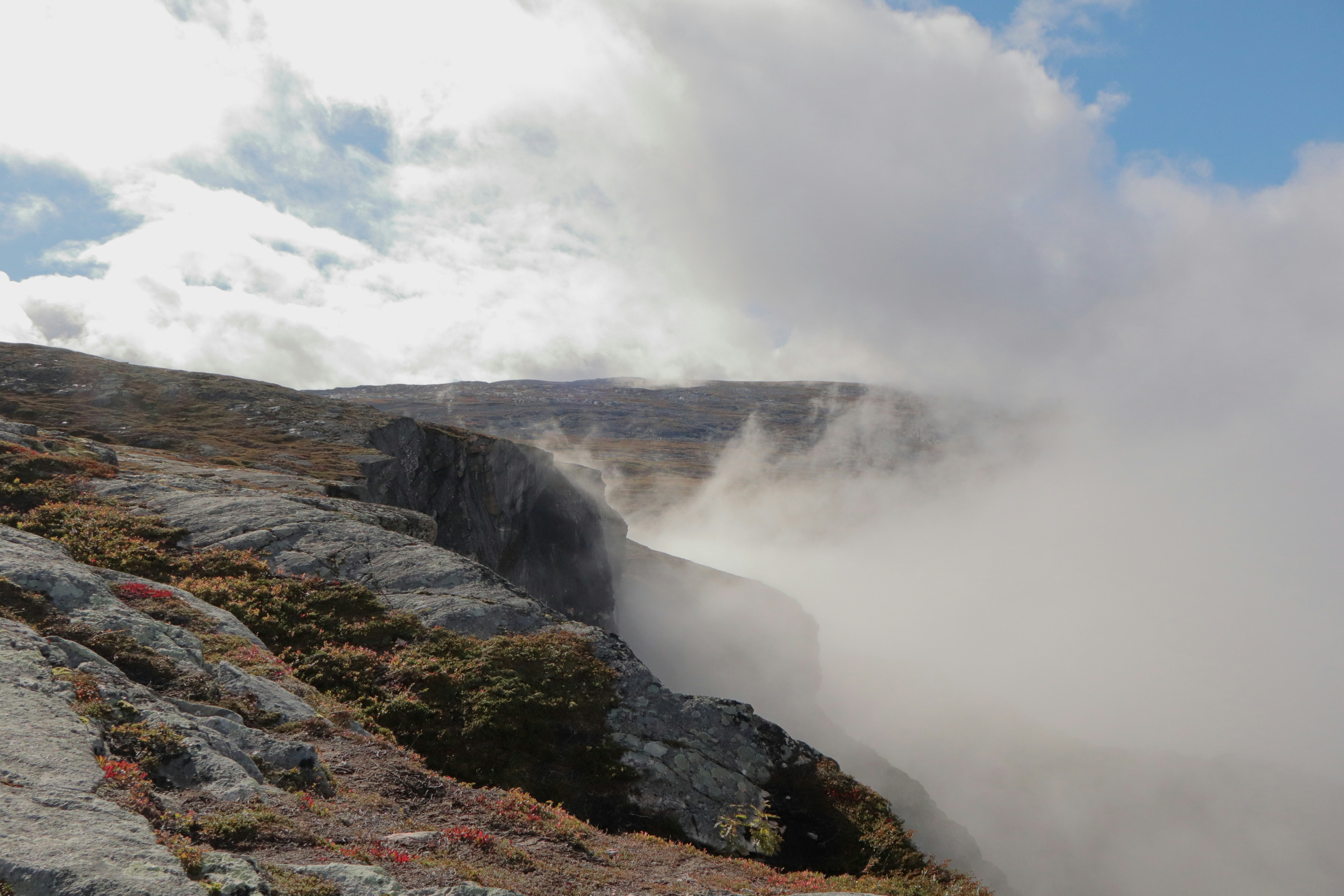 Cliff Edge Crowned by Clouds