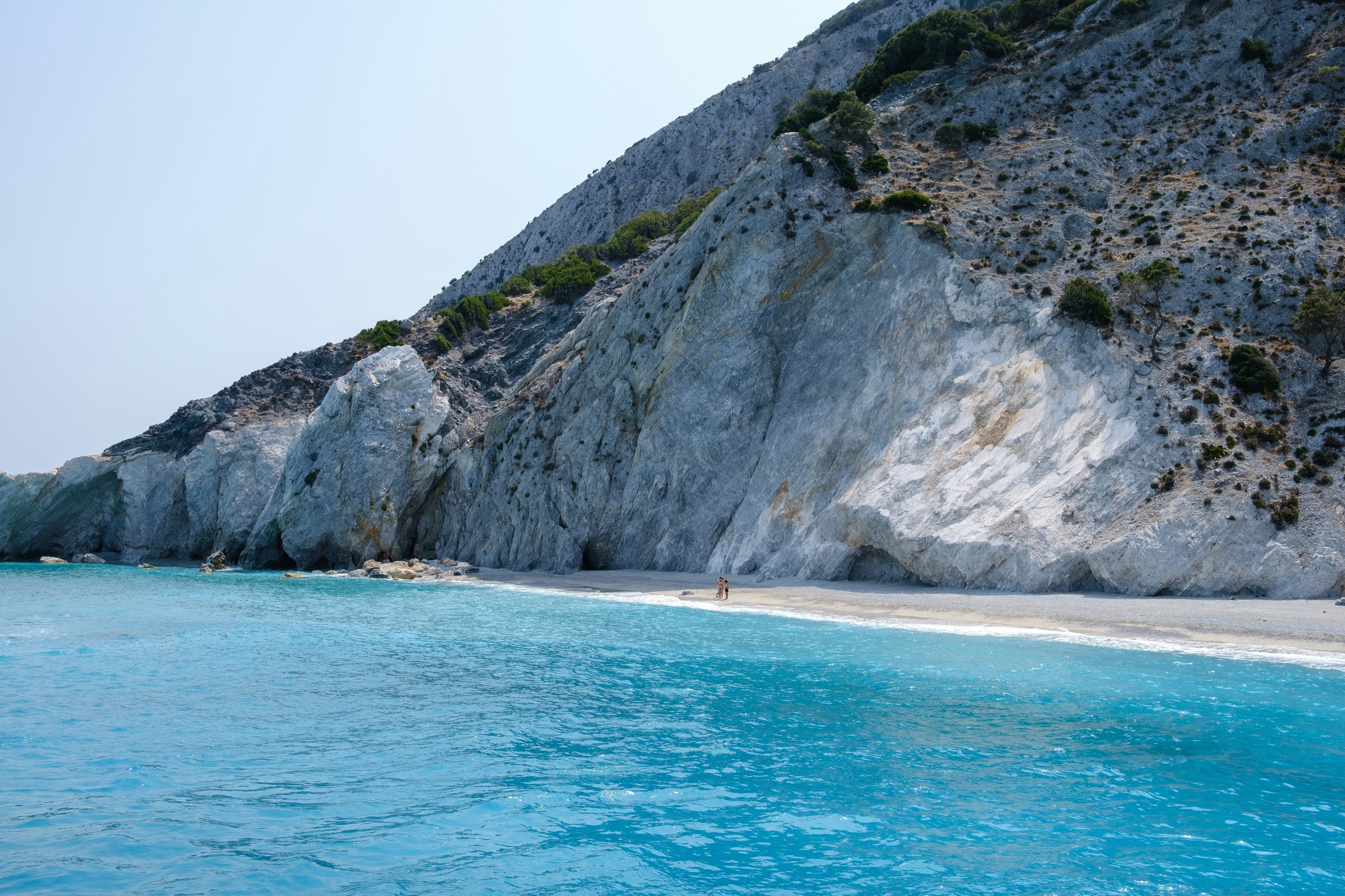 Azure Shoreline at the Foot of White Cliffs