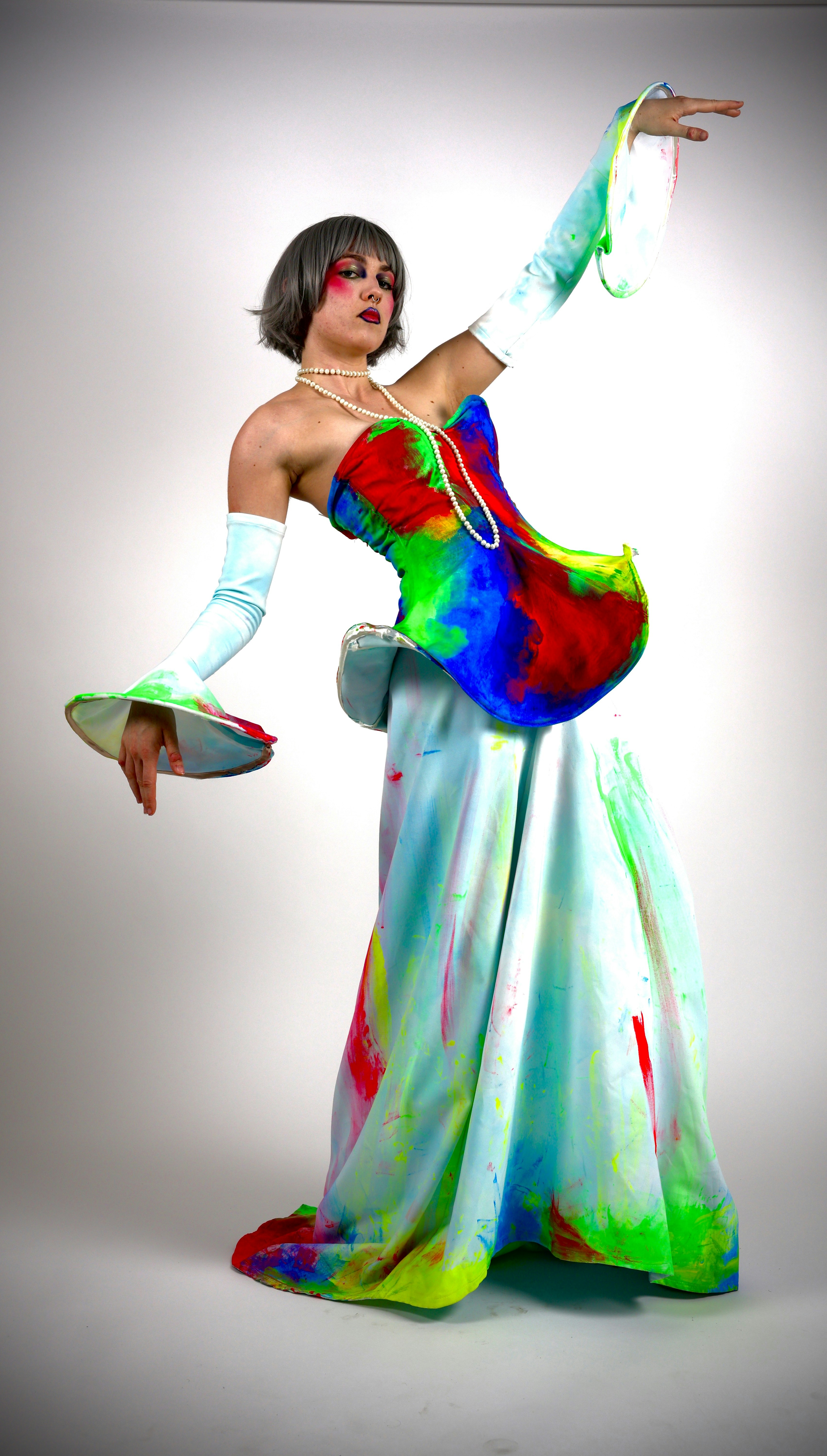 Rainbow Reverie on Silk and Satin