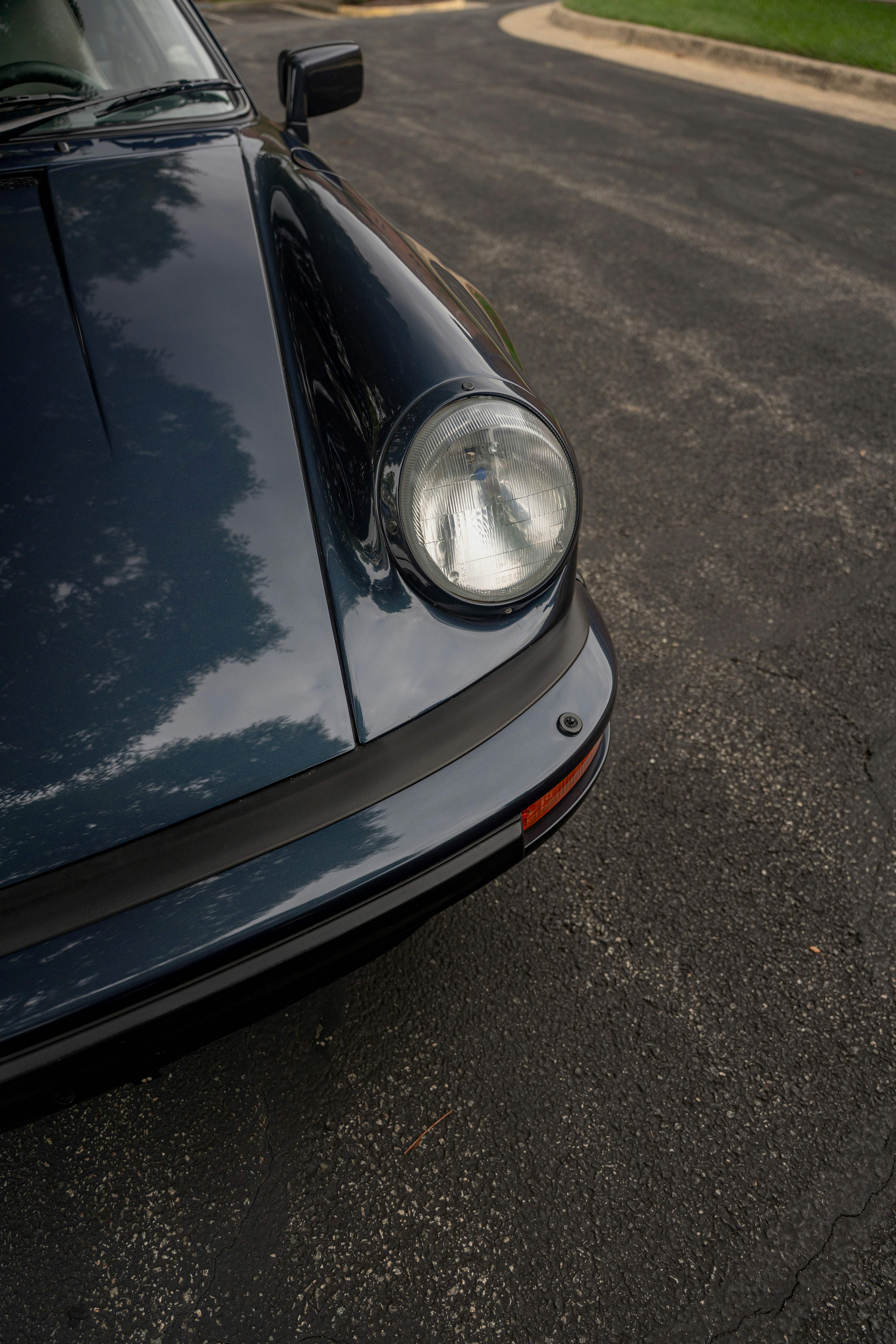 Front Corner Portrait of a Classic Porsche
