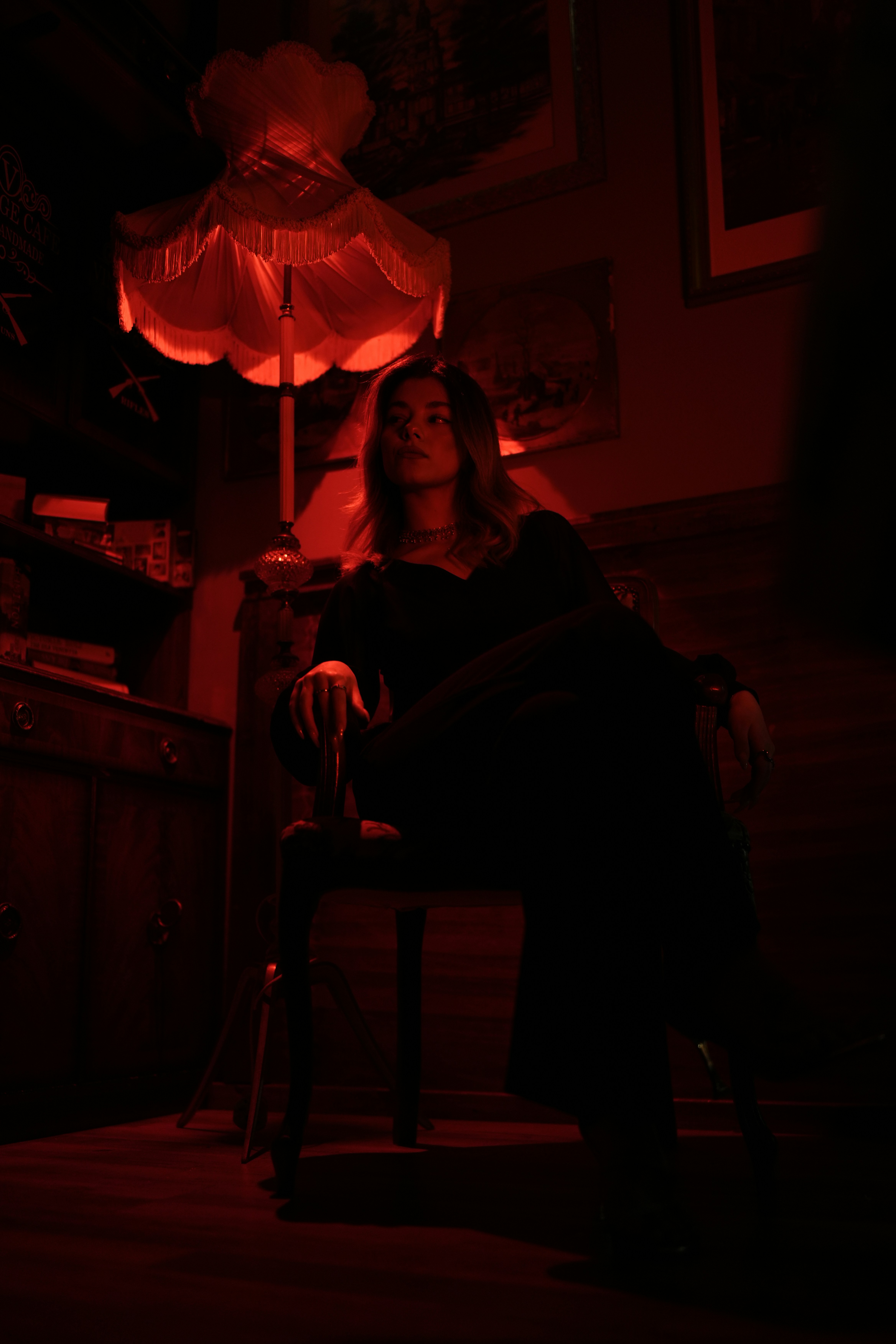 Red Room Reverie: The Quiet Conductor of Shadowed Glamour