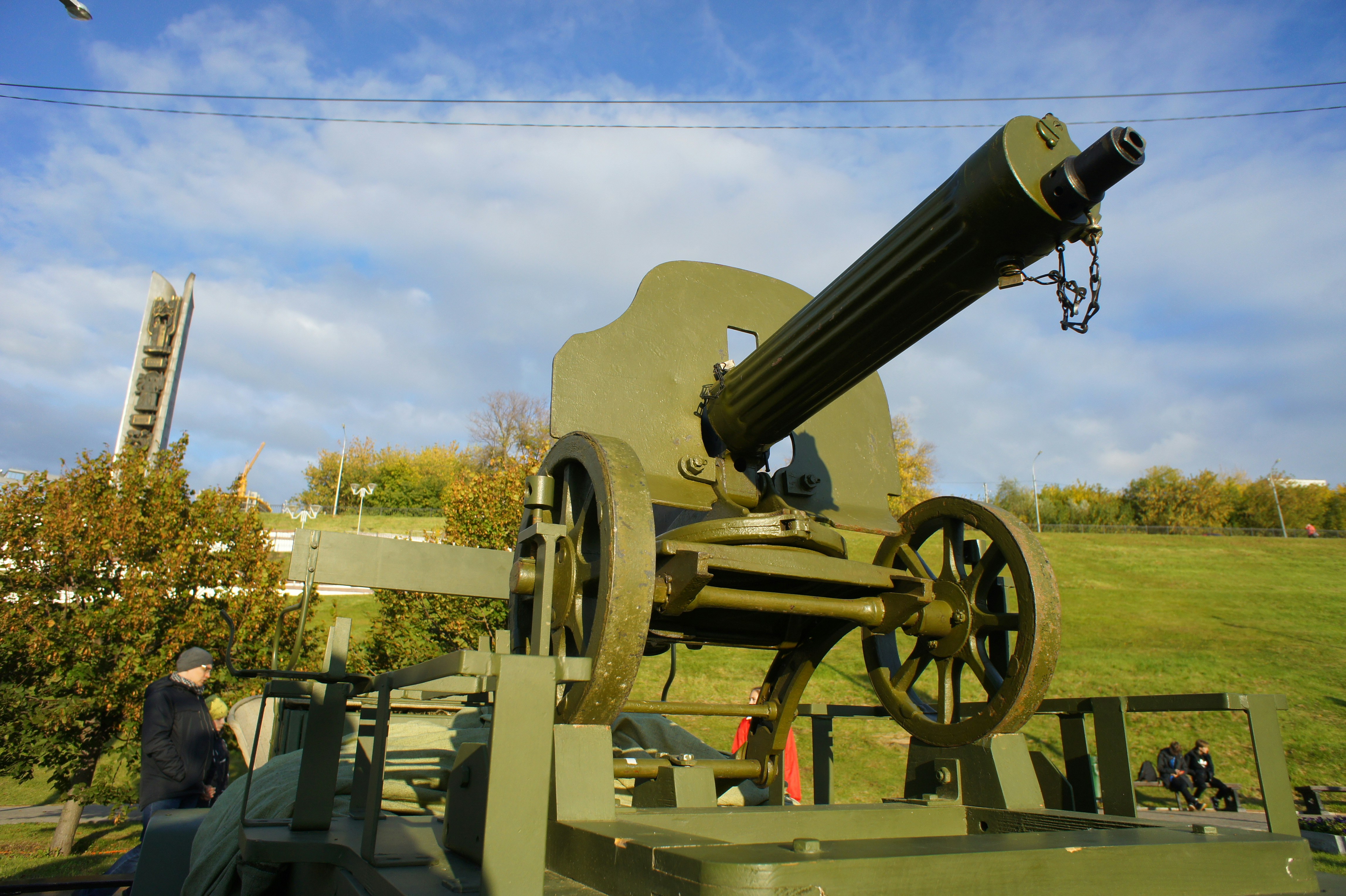 Old Steel Thunder: A WWII-era Howitzer Guarded in Sunlit Fields