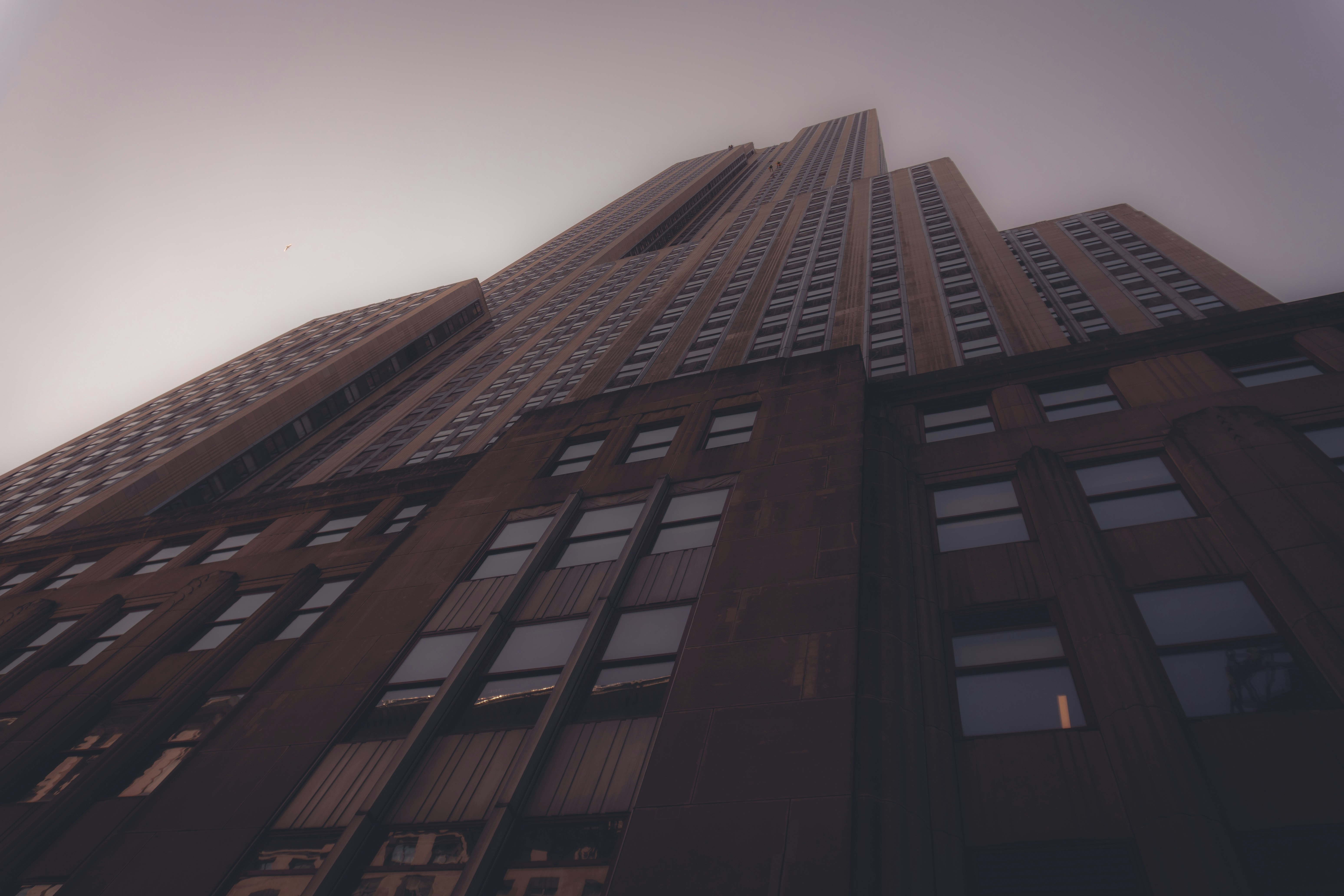 Low angle view of the Empire State Building in New York City