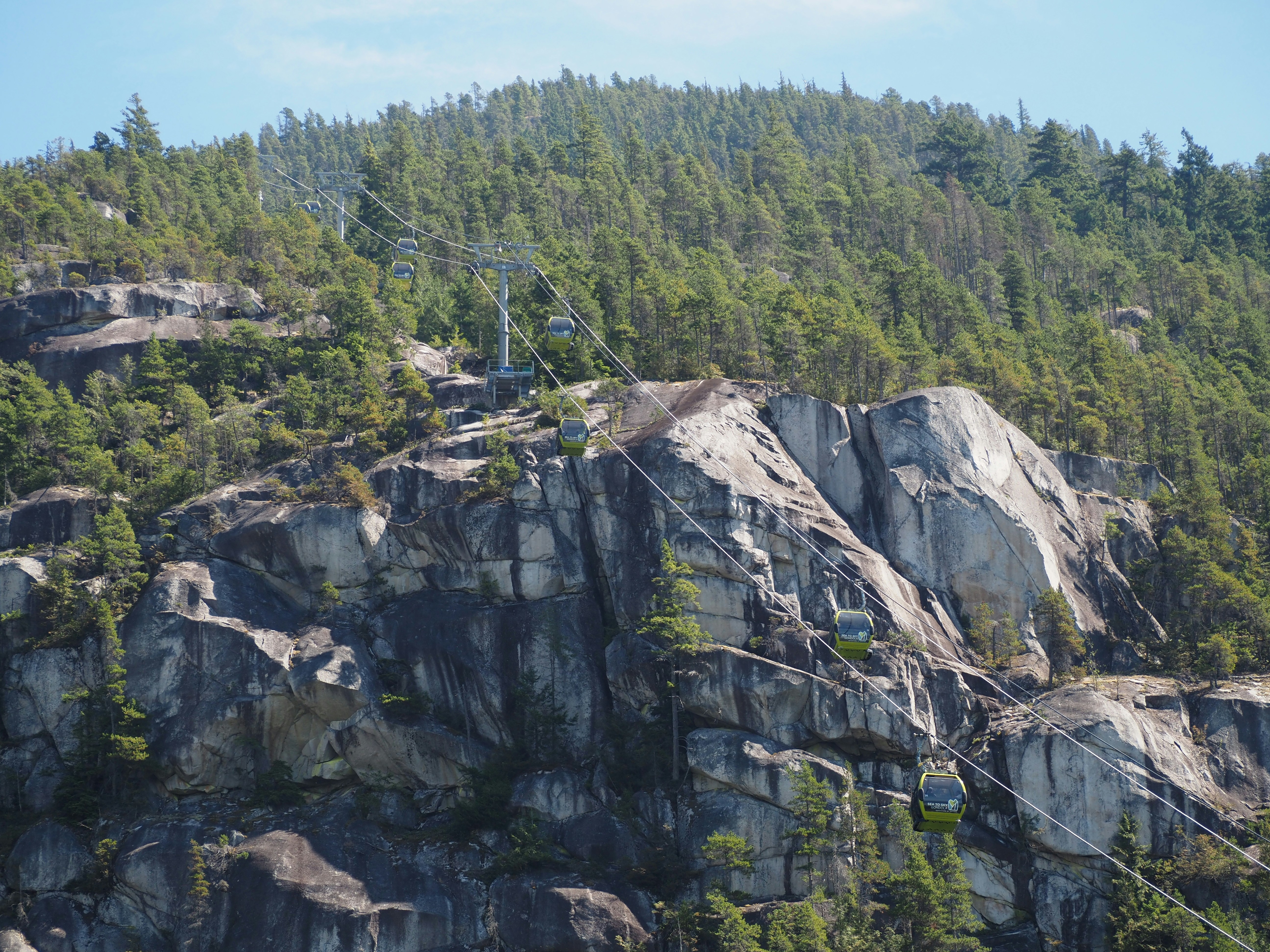 Rocky Heights by a Moving Cable
